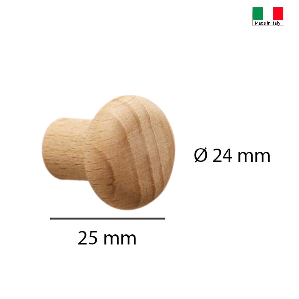 Set 2 pomoli in legno di faggio Ø 24 mm acquista da OBI