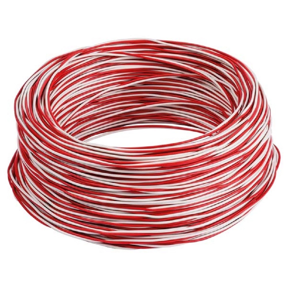 Treccia telefonica di permutazione 2x6/10 matassa 100 m bianco-rosso ...
