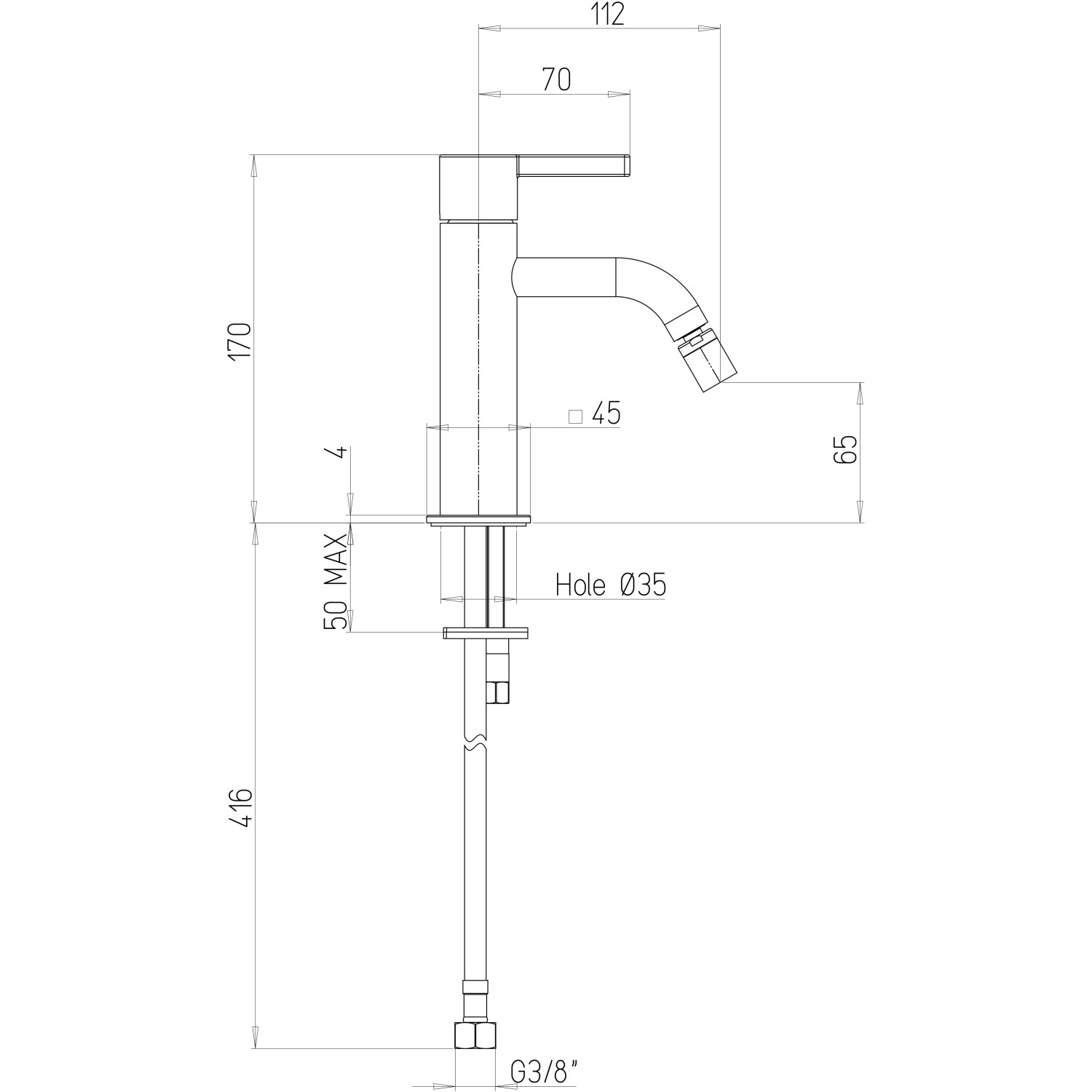 Miscelatore bidet Rainbow senza scarico oro acquista da OBI