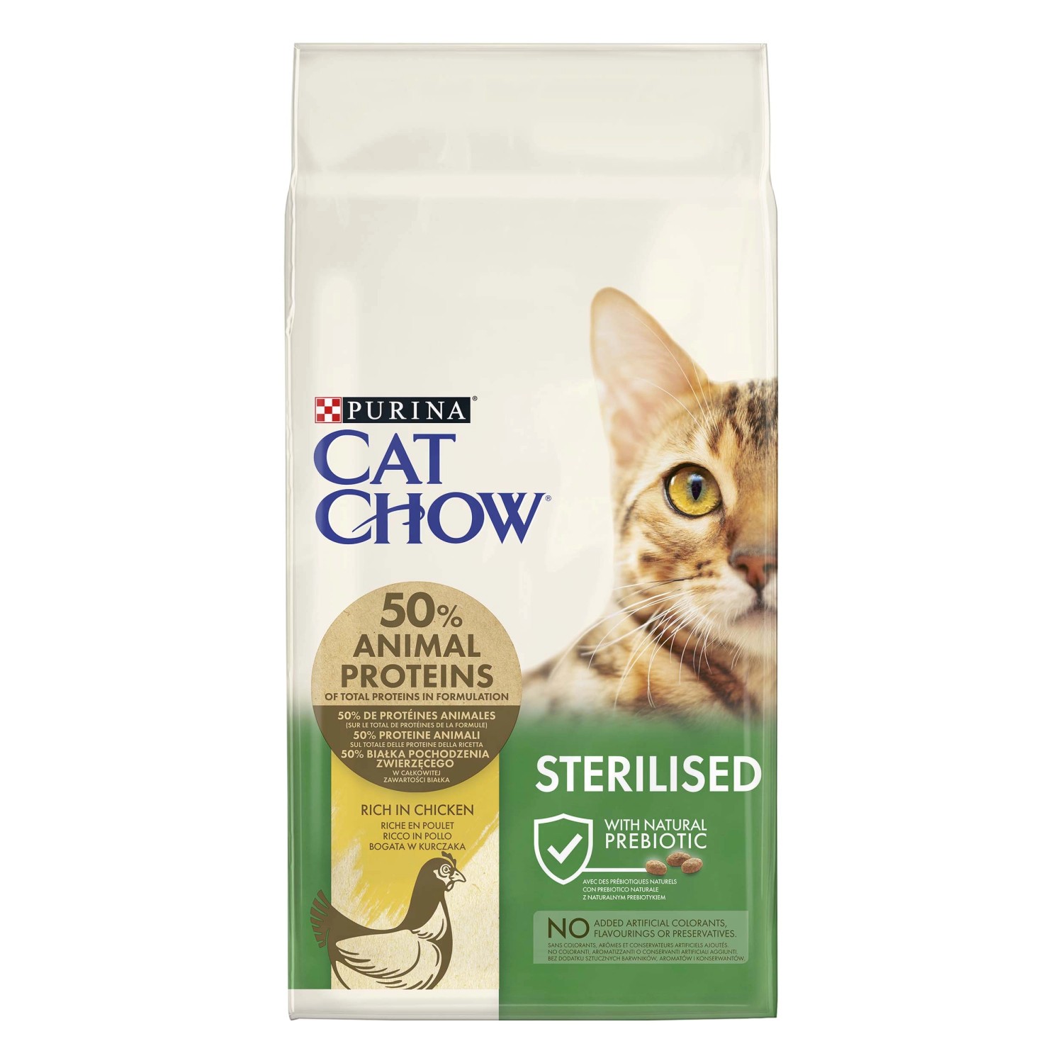 Croccantini per gatti Purina Cat Chow Adult ricco in pollo 10 kg ...