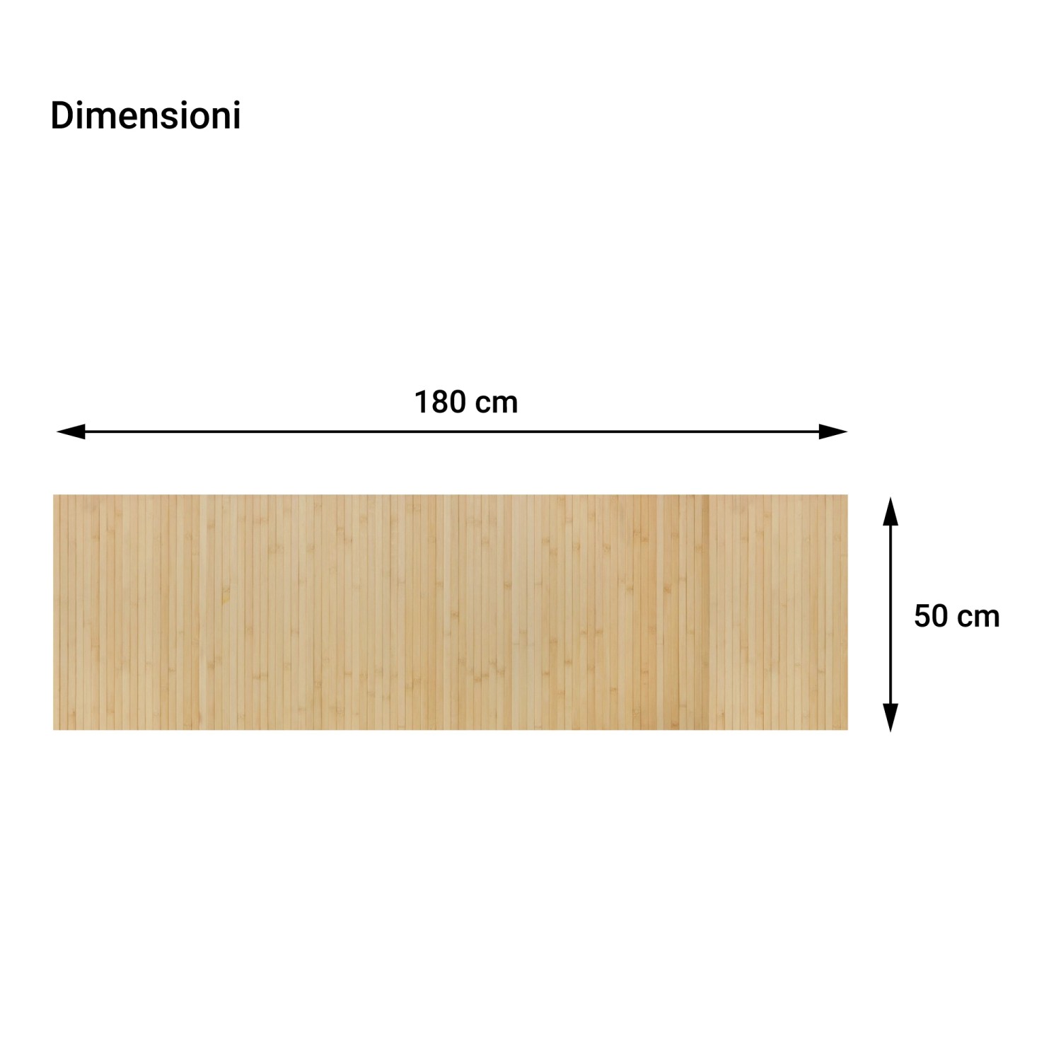 Tappeto arredo Bamboo Plain 50x180 cm beige acquista da OBI