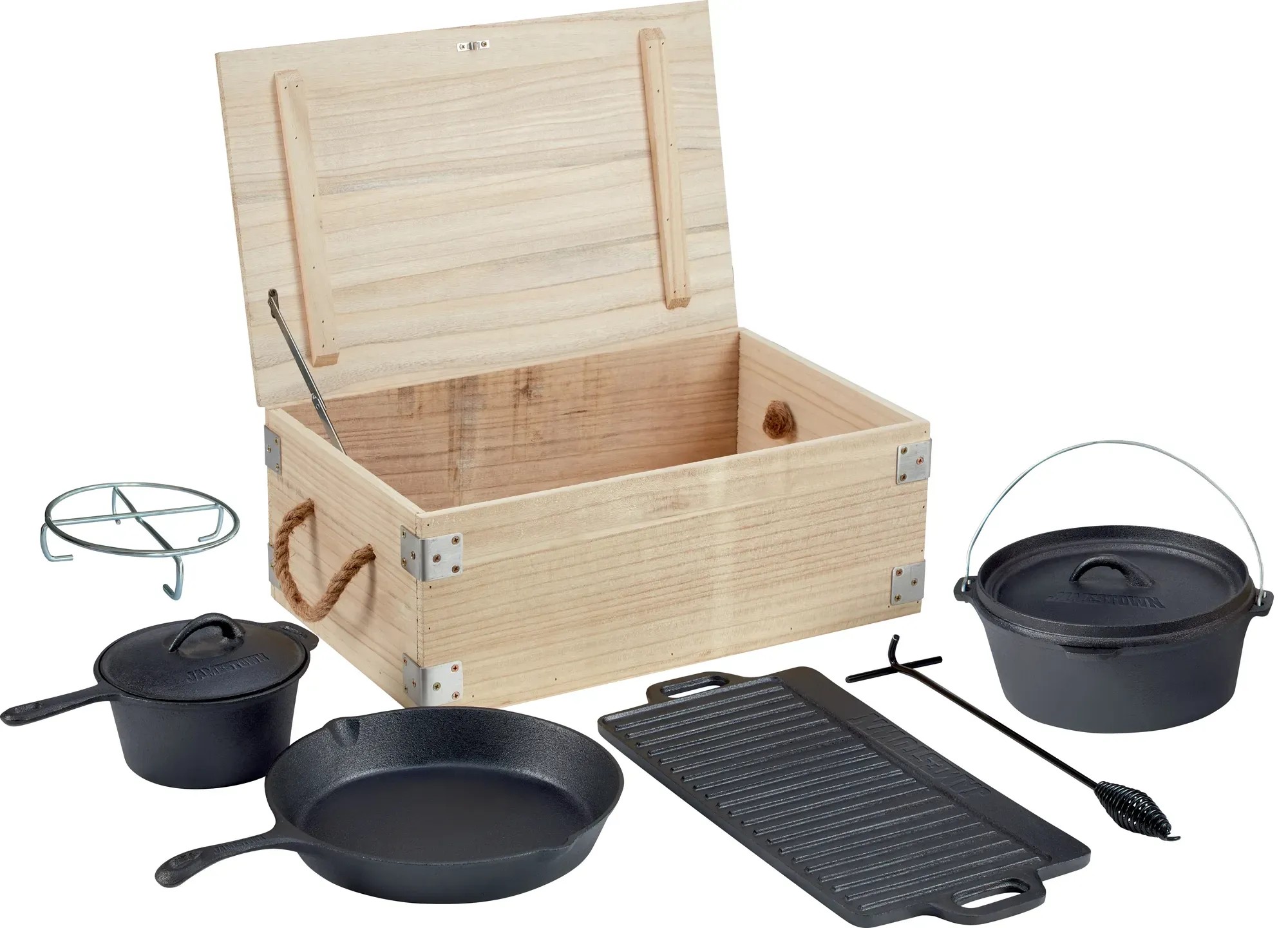 Accessori barbecue Dutch Oven Jamestown nero 6 pz acquista da OBI