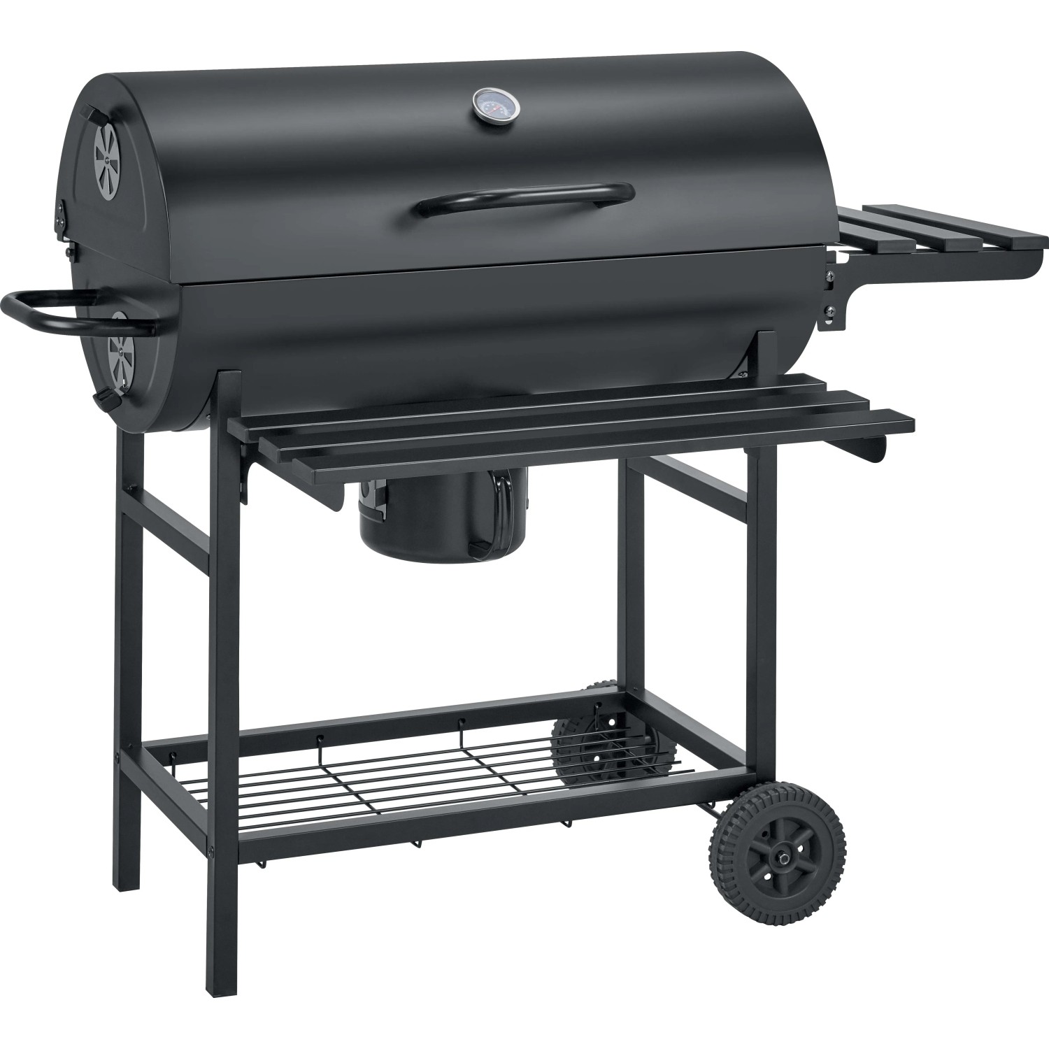 Barbecue a carbonella con tavolo pieghevole nero 70,5x35 cm acquista da OBI