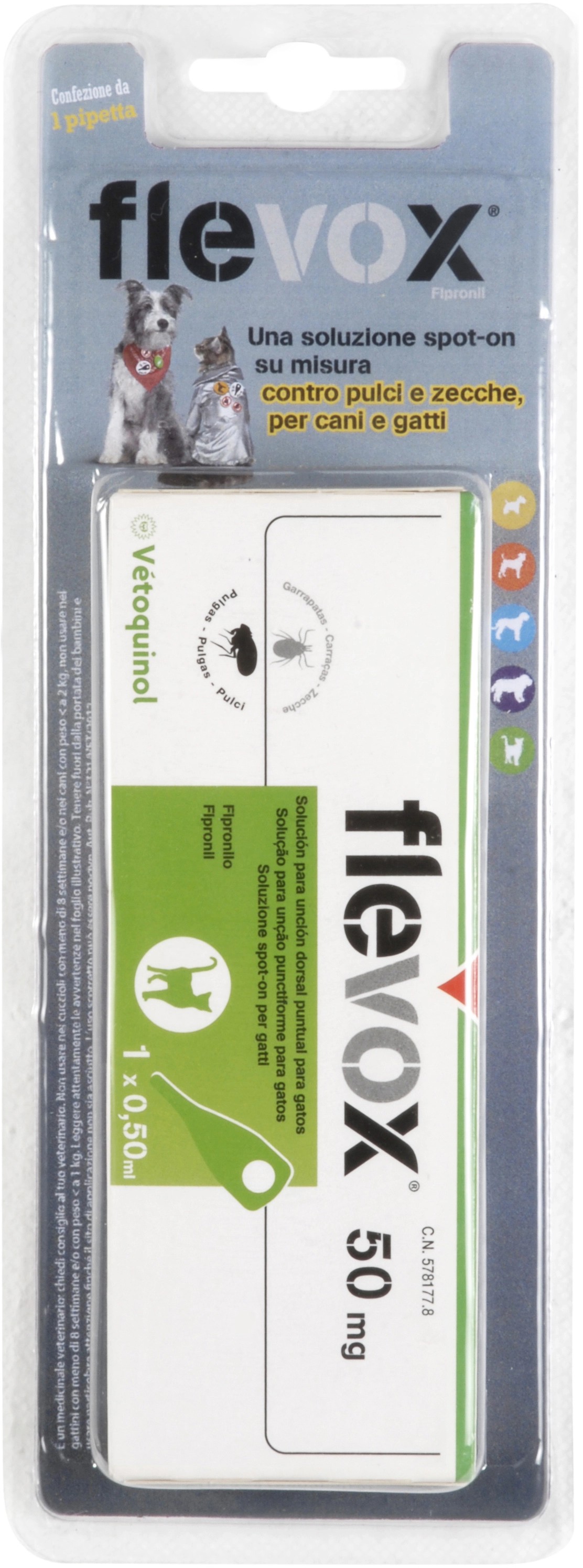Antiparassitario gatto Flevox 1 pipetta 0,50 ml | OBI