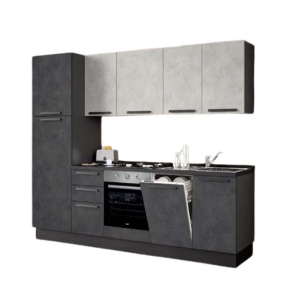 Cucina completa Licola reversibile 255 cm grigio acquista da OBI