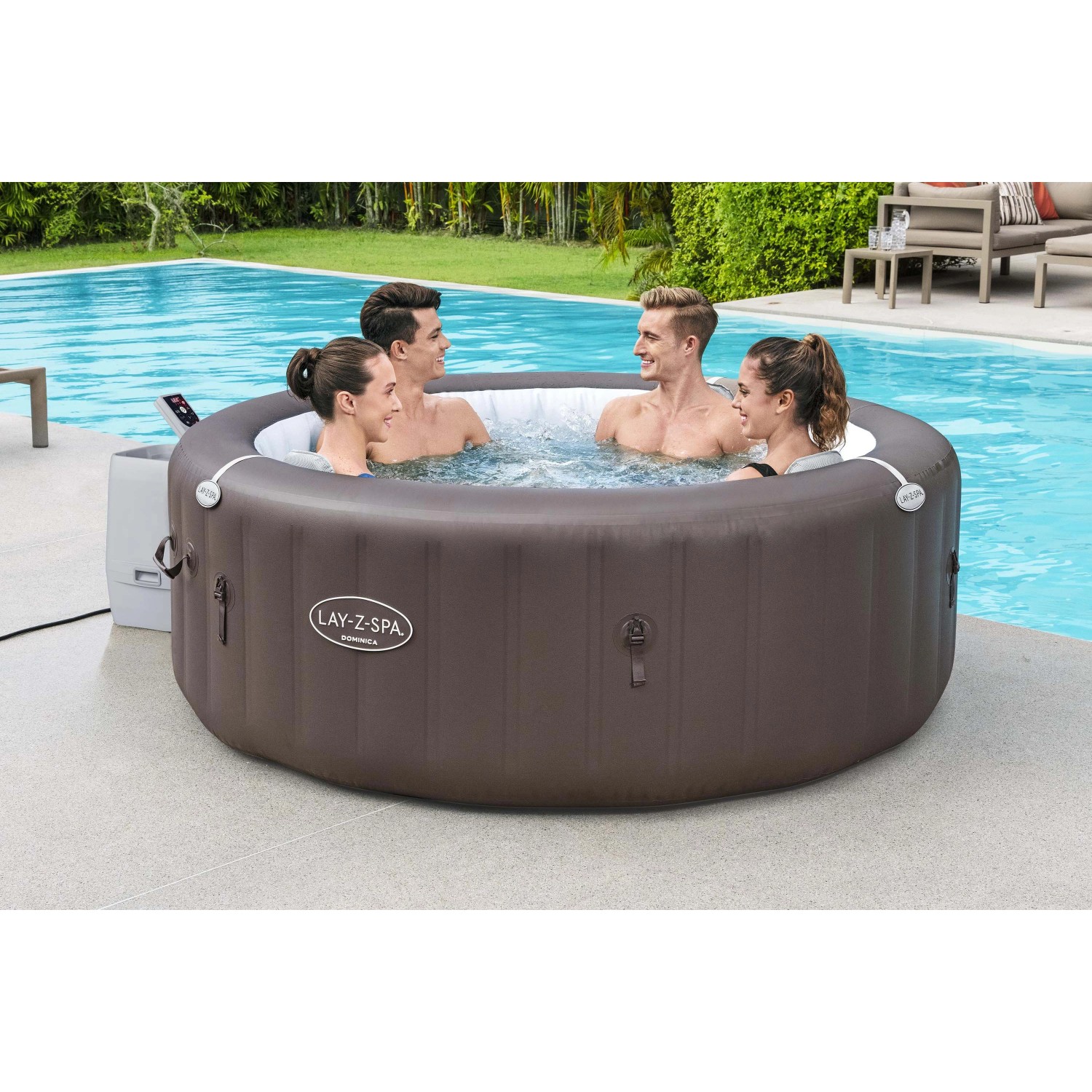 Idromassaggio gonfiabile Lay-Z-Spa® Dominica Smart HydroJet™ 4/6 ...