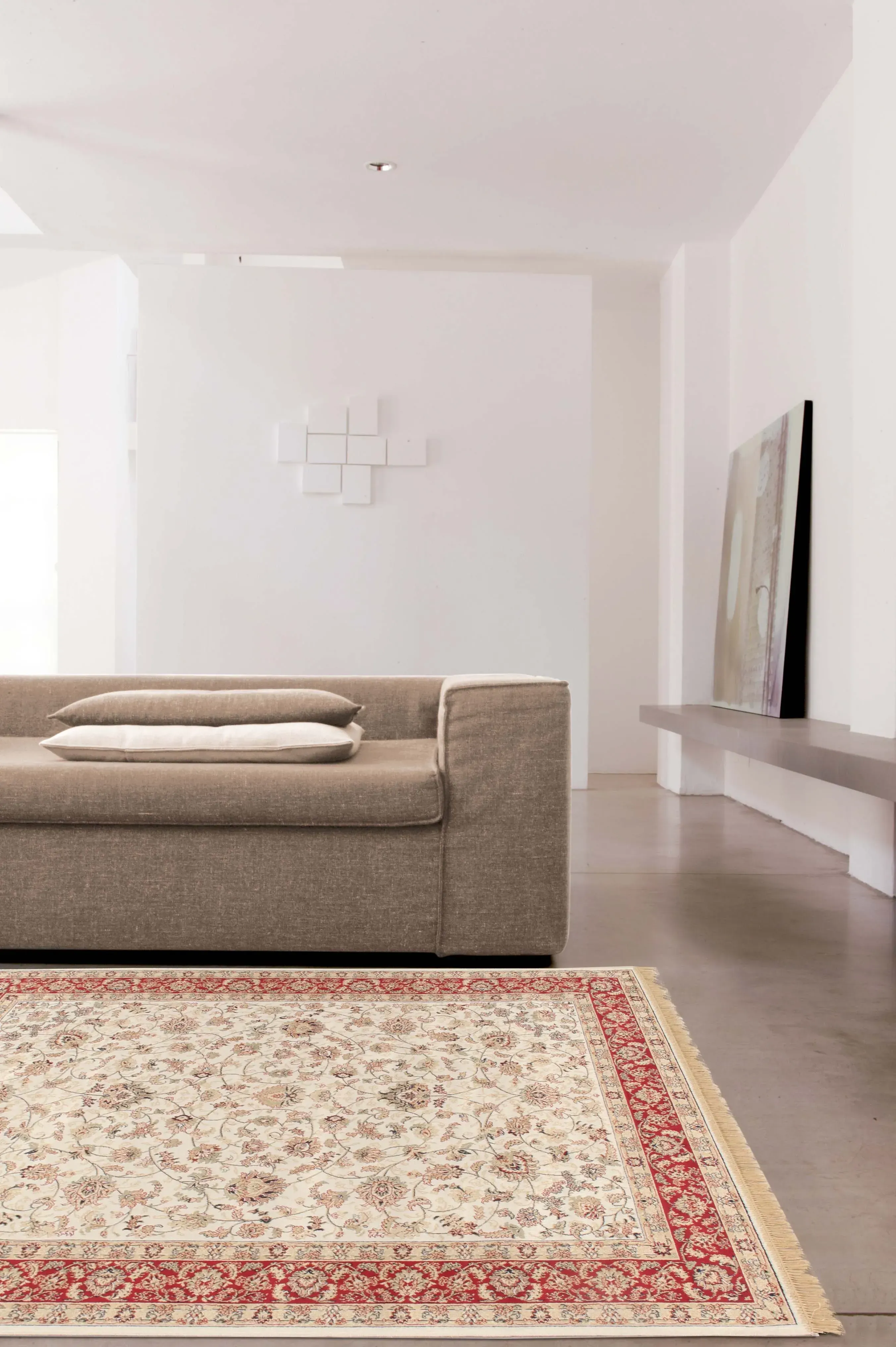 Tappeto arredo Farshian hereke 2 avorio rosso 140x100 cm | OBI