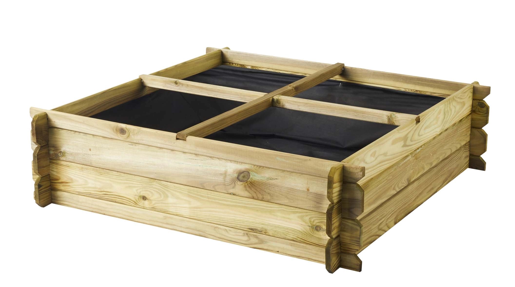 Mini orto quadrato in legno BASIL 200L 1000x1000xA270 mm acquista da OBI