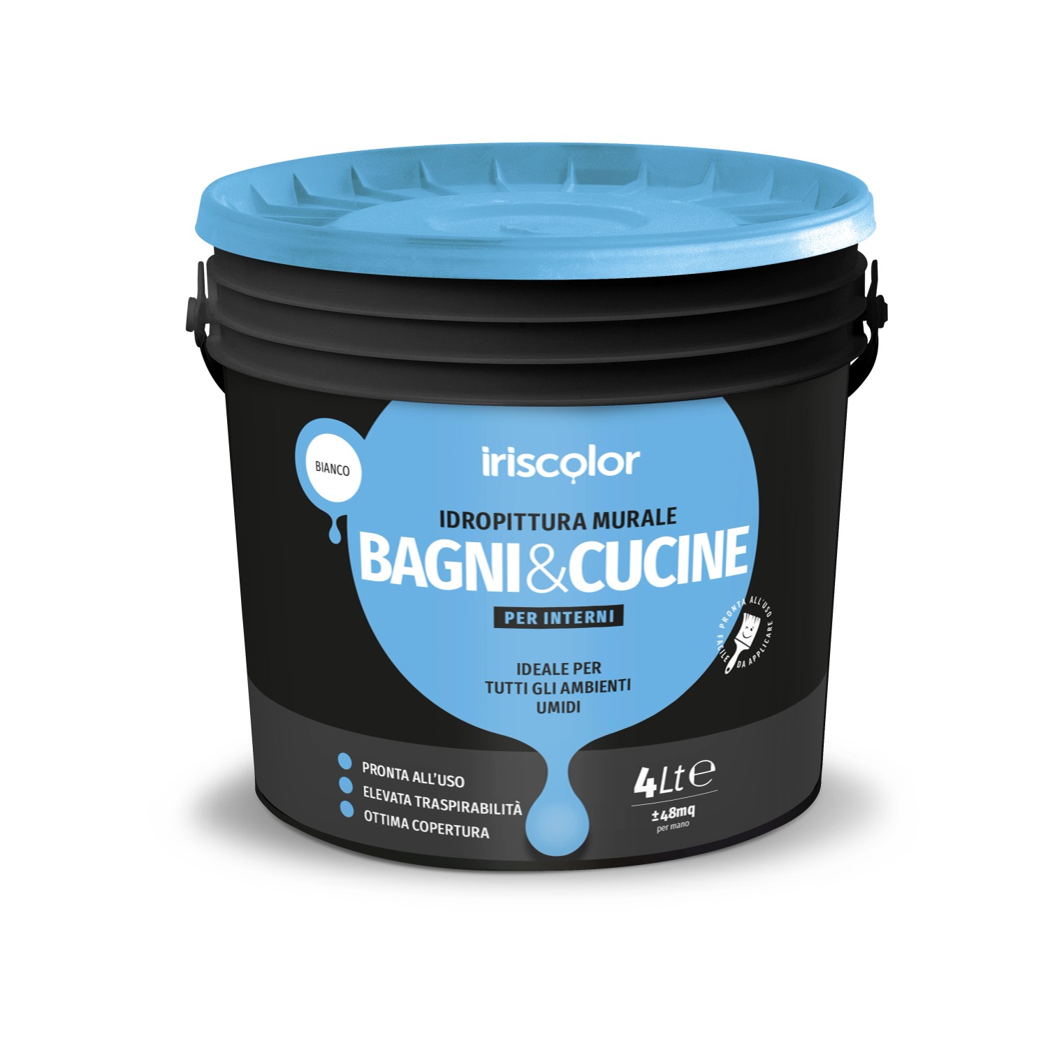 Idropittura per bagni e cucine Iris bianco 4 l acquista da OBI