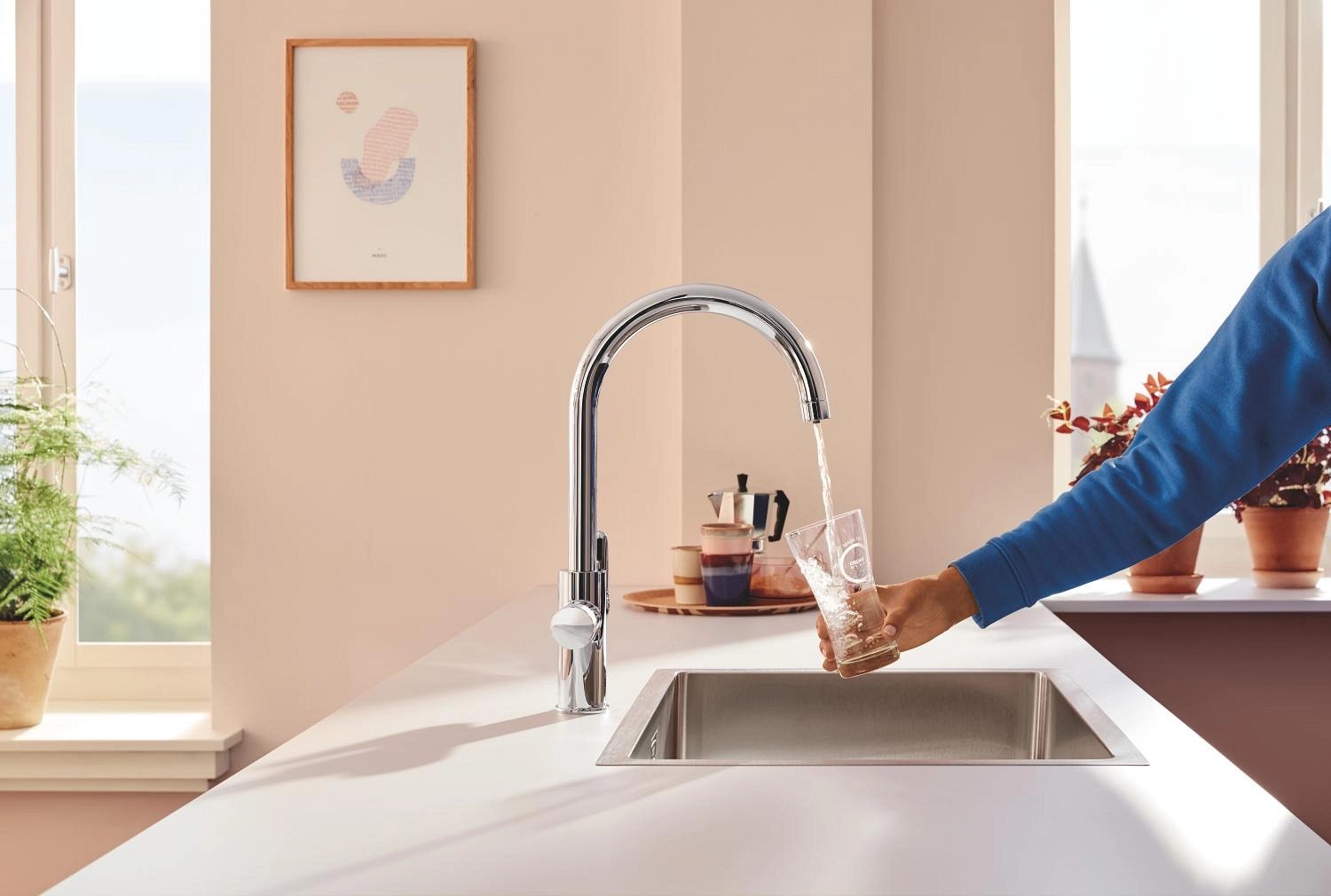 Starter kit con filtro ai carboni attivi GROHE Blue Pure StartCurve ...