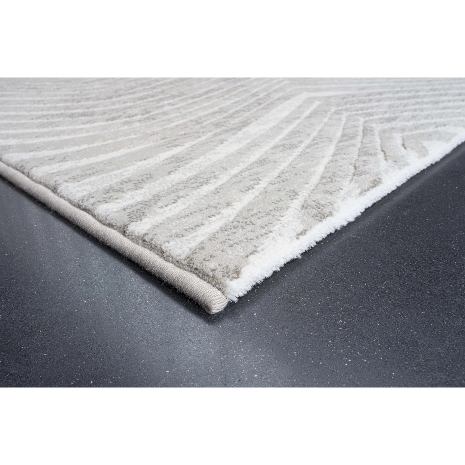 Tappeto Lido geometrico beige 120 x 170 cm | OBI