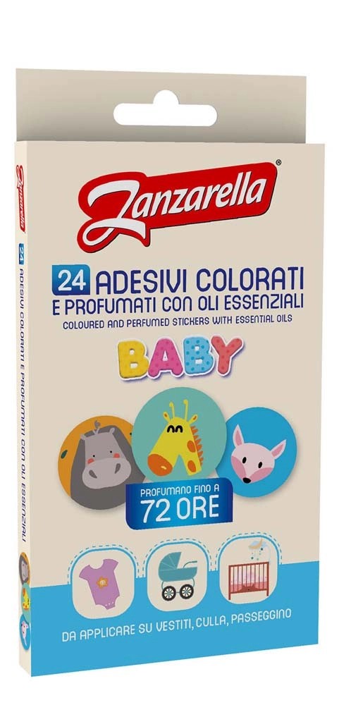Antizanzare adesivi Zanzarella colorati e profumati Baby 24 pz | OBI