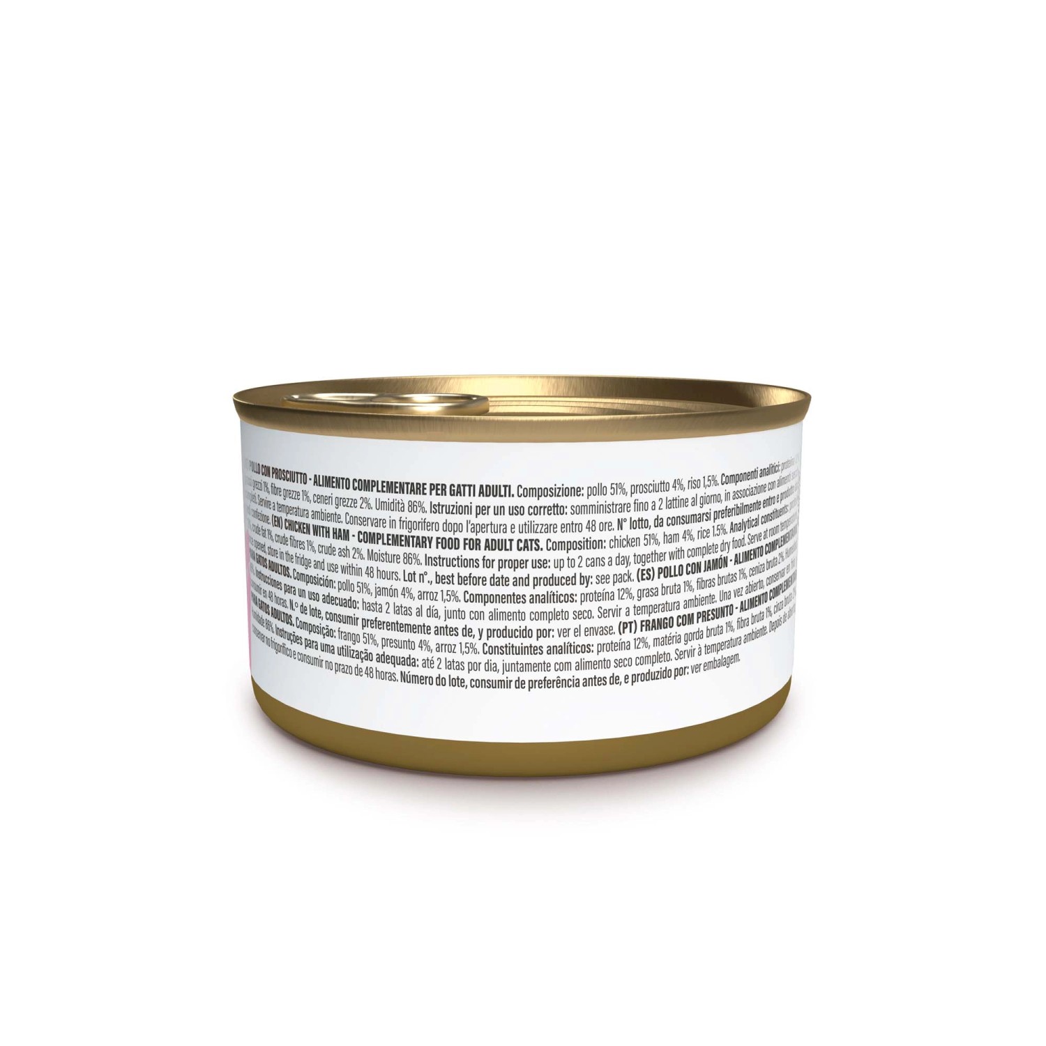 Cibo umido per gatti Schesir Pollo prosciutto filetti jelly 12x70g | OBI