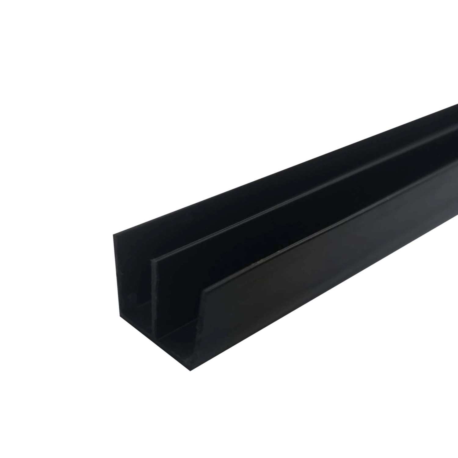 Profilo a doppia U 1 m 16x10 mm in pvc nero opaco acquista da OBI