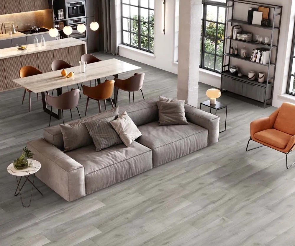 Pavimento SPC Sand Dune Oak grigio medio sp 4+1 mm 128x19,2 cm acquista da OBI