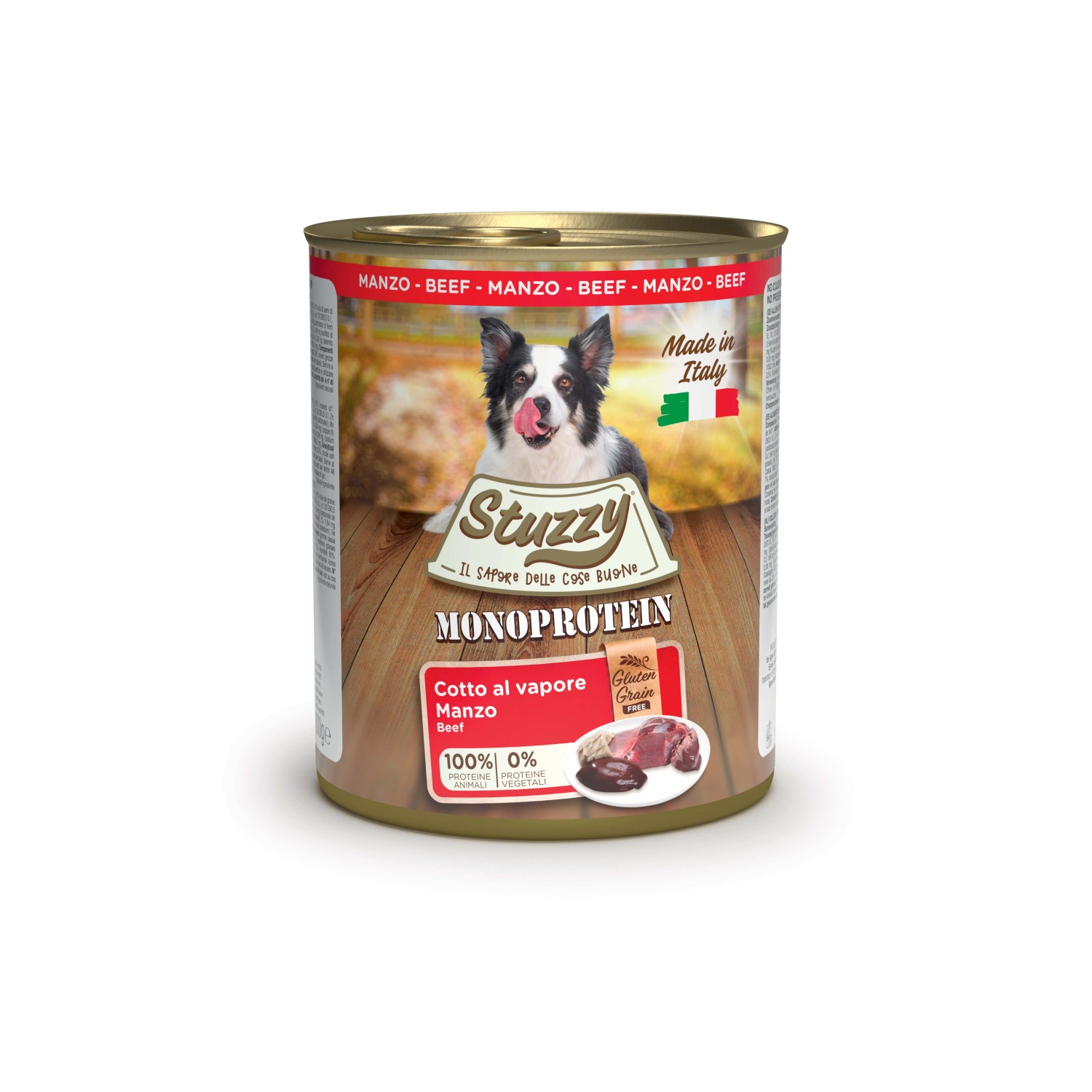 Cibo umido per cani Stuzzy Monoprotein Manzo Fresco lattina 800 g | OBI