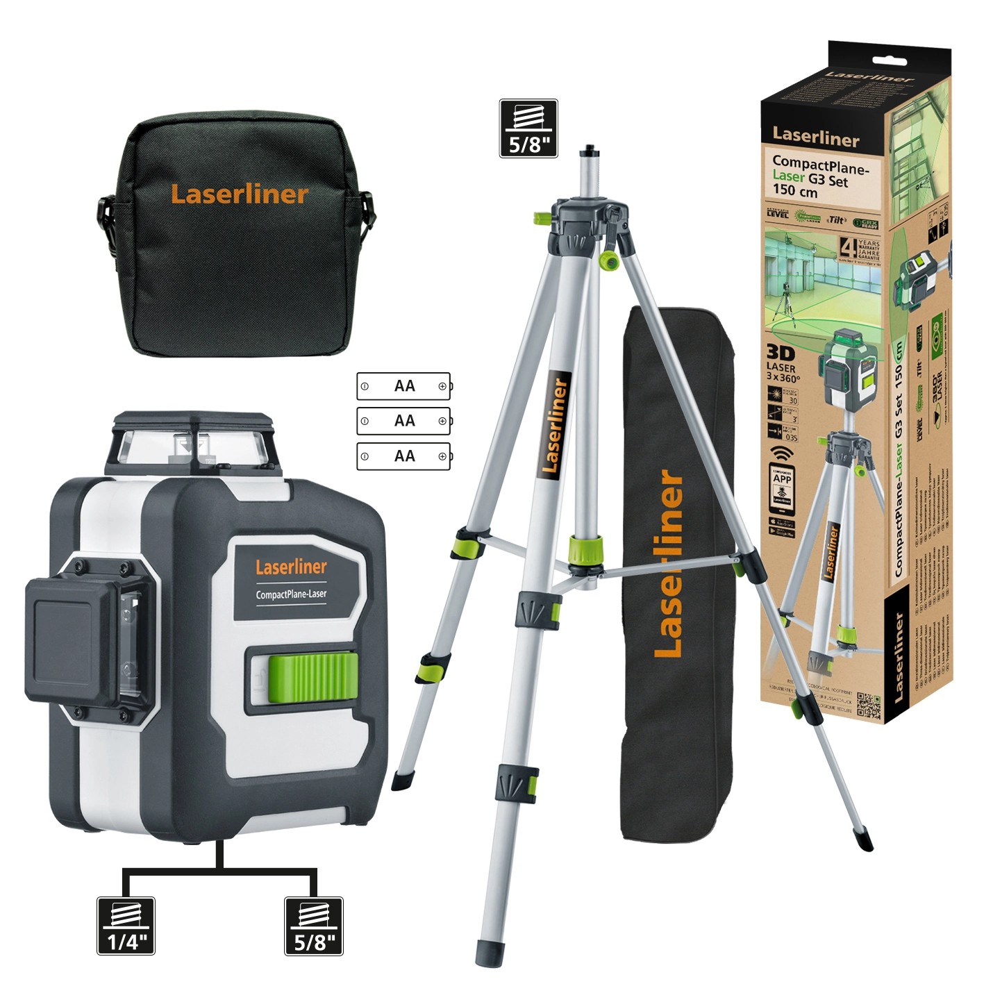 Set laser tridimensionale Laserliner CompactPlane-Laser 3G acquista da OBI