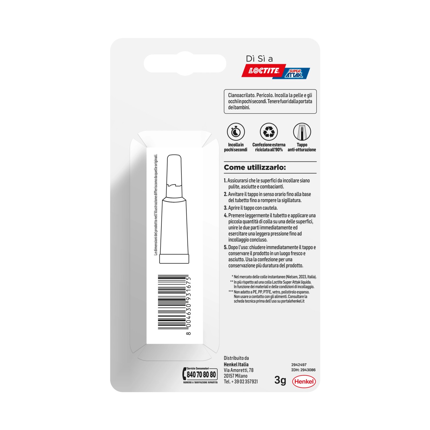 Colla universale gel Loctite Super Attak 3 g acquista da OBI