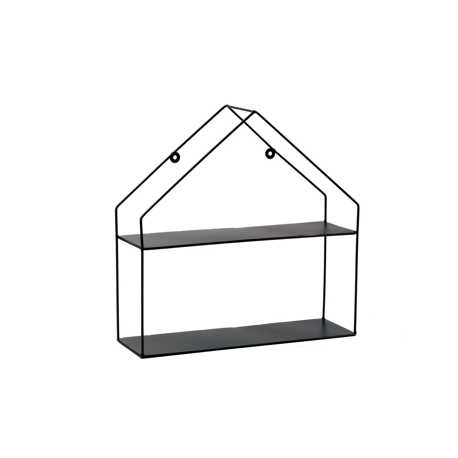 Mensola portaoggetti a casetta nera L 38 x H 10 x P 36 cm | OBI