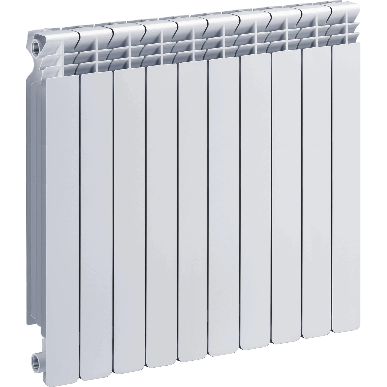 Radiatore Helyos in alluminio interasse 60 cm 10 elementi bianco ...
