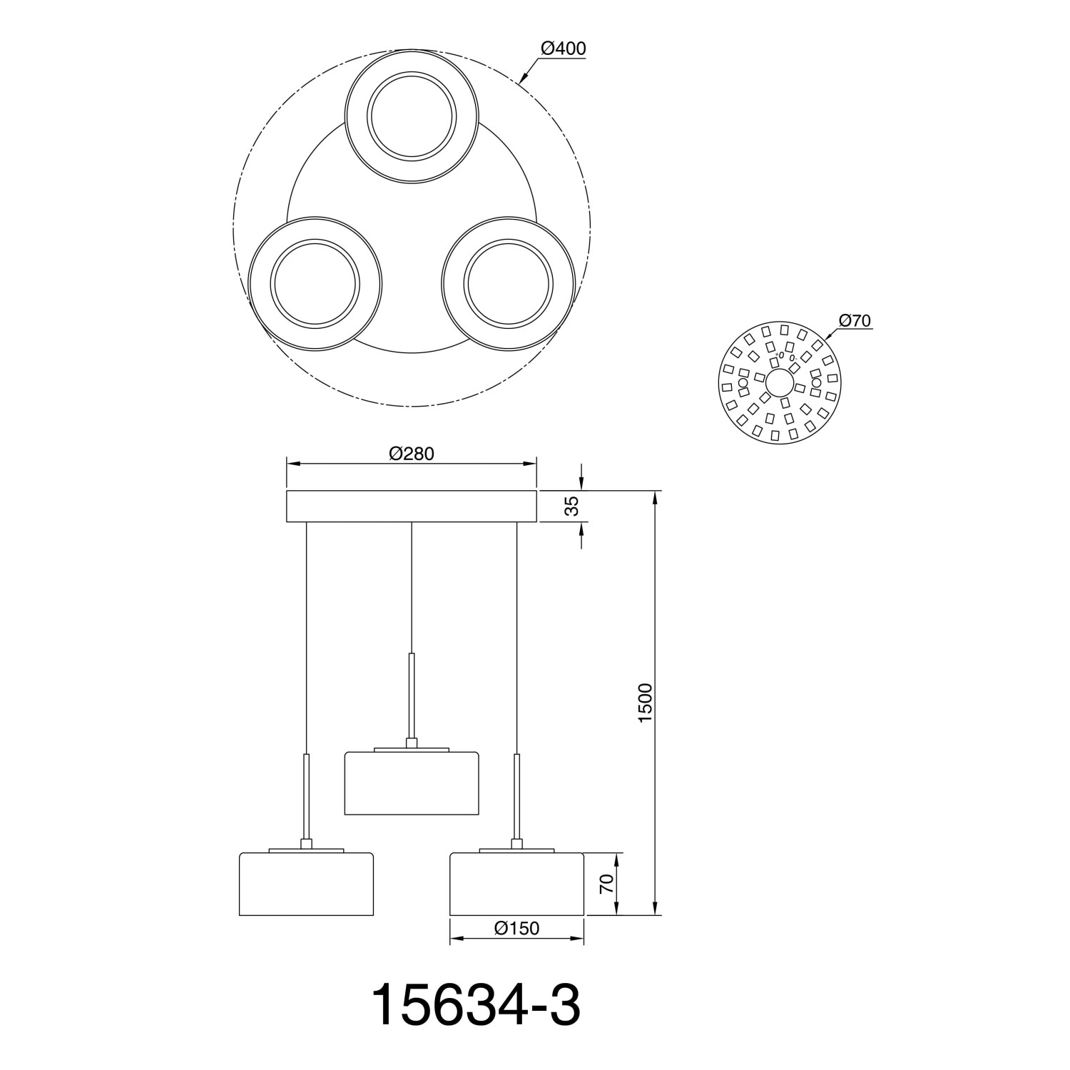 Sospensione LED Fogsy 1600 lm Ø 400x1500 mm acquista da OBI