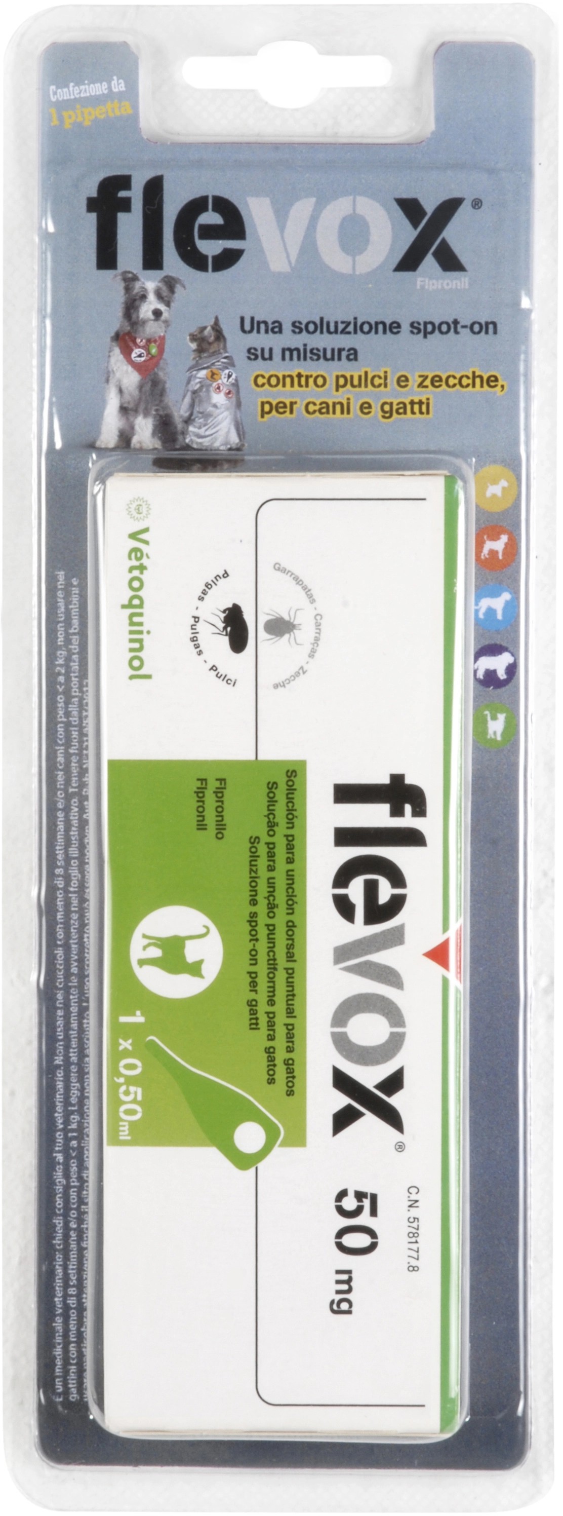 Antiparassitario gatto Flevox 1 pipetta 0,50 ml | OBI