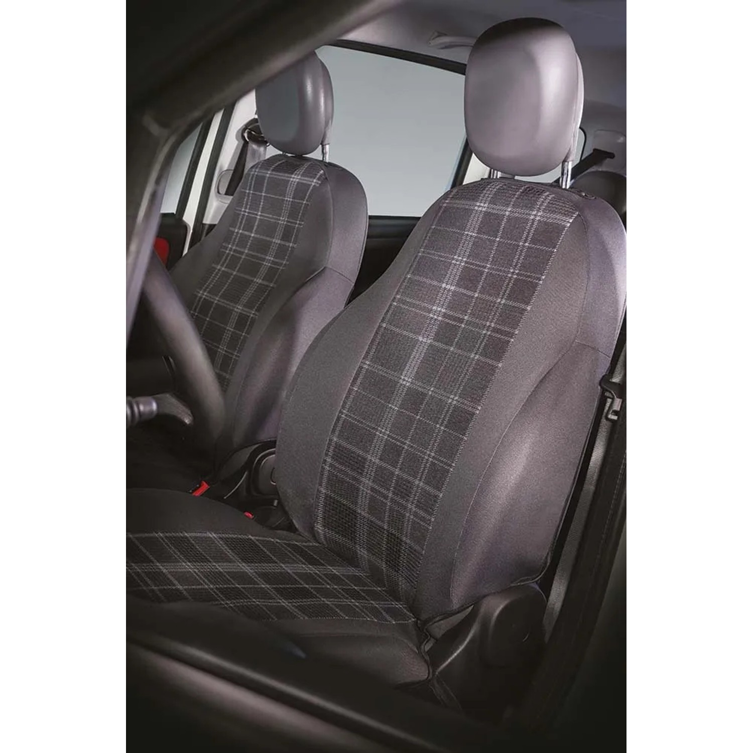 Coprisedili anteriori Fiat Panda 12 scozzese grigio piombo acquista da OBI