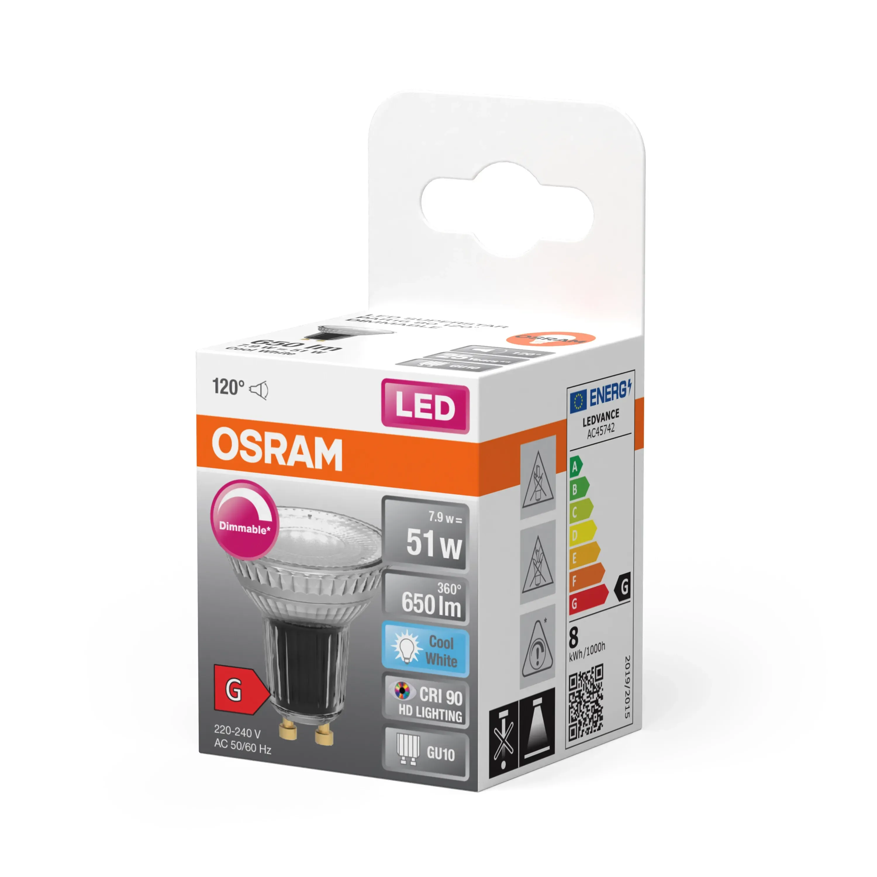 OSRAM Lampadina LED PAR16 120°, 80W 4000K GU10 Dimmerabile | OBI