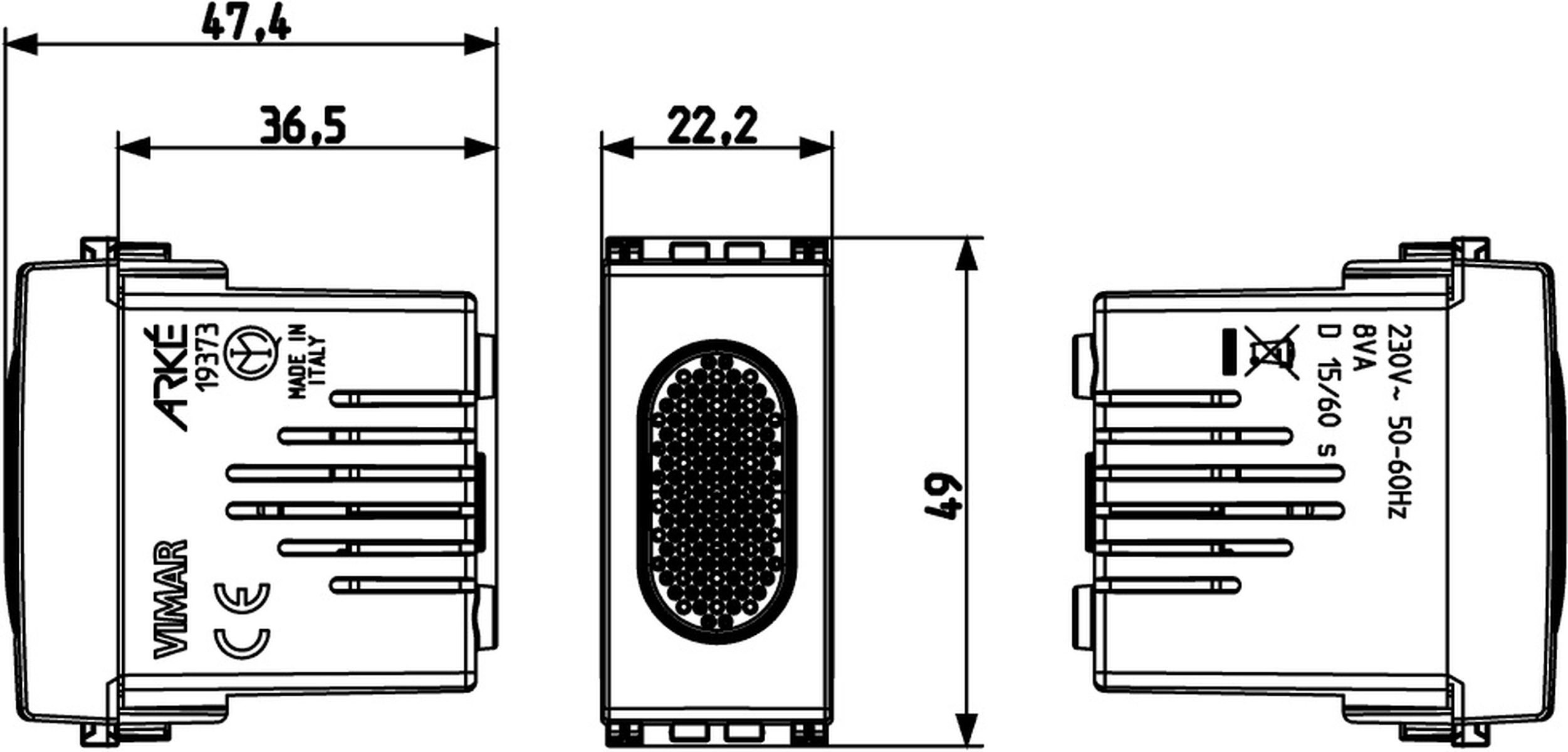 Dispositivo di segnalazione acustica 230V 50-60Hz bianco acquista da OBI
