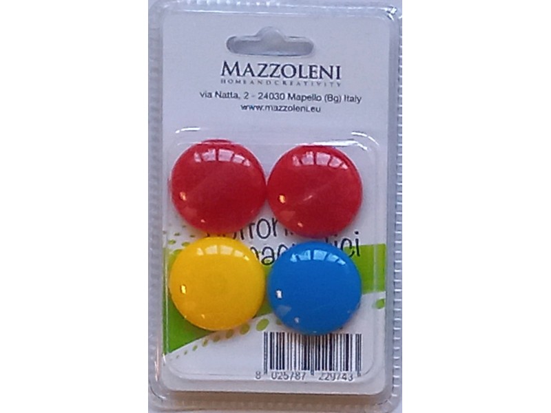 Bottoni magnetici colorati in pvc 4 pezzi acquista da OBI