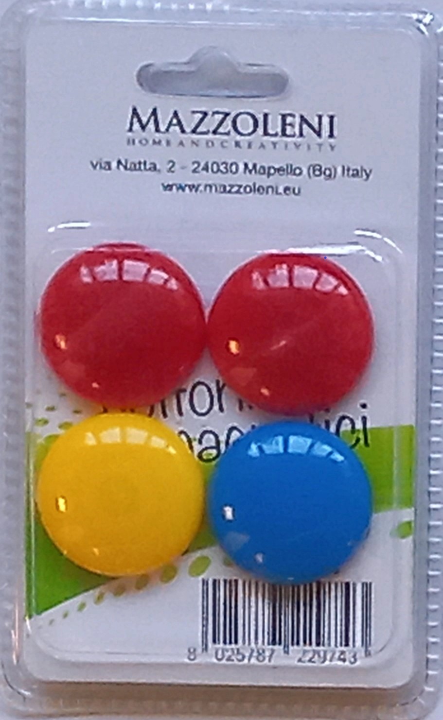 Bottoni magnetici colorati in pvc 4 pezzi acquista da OBI