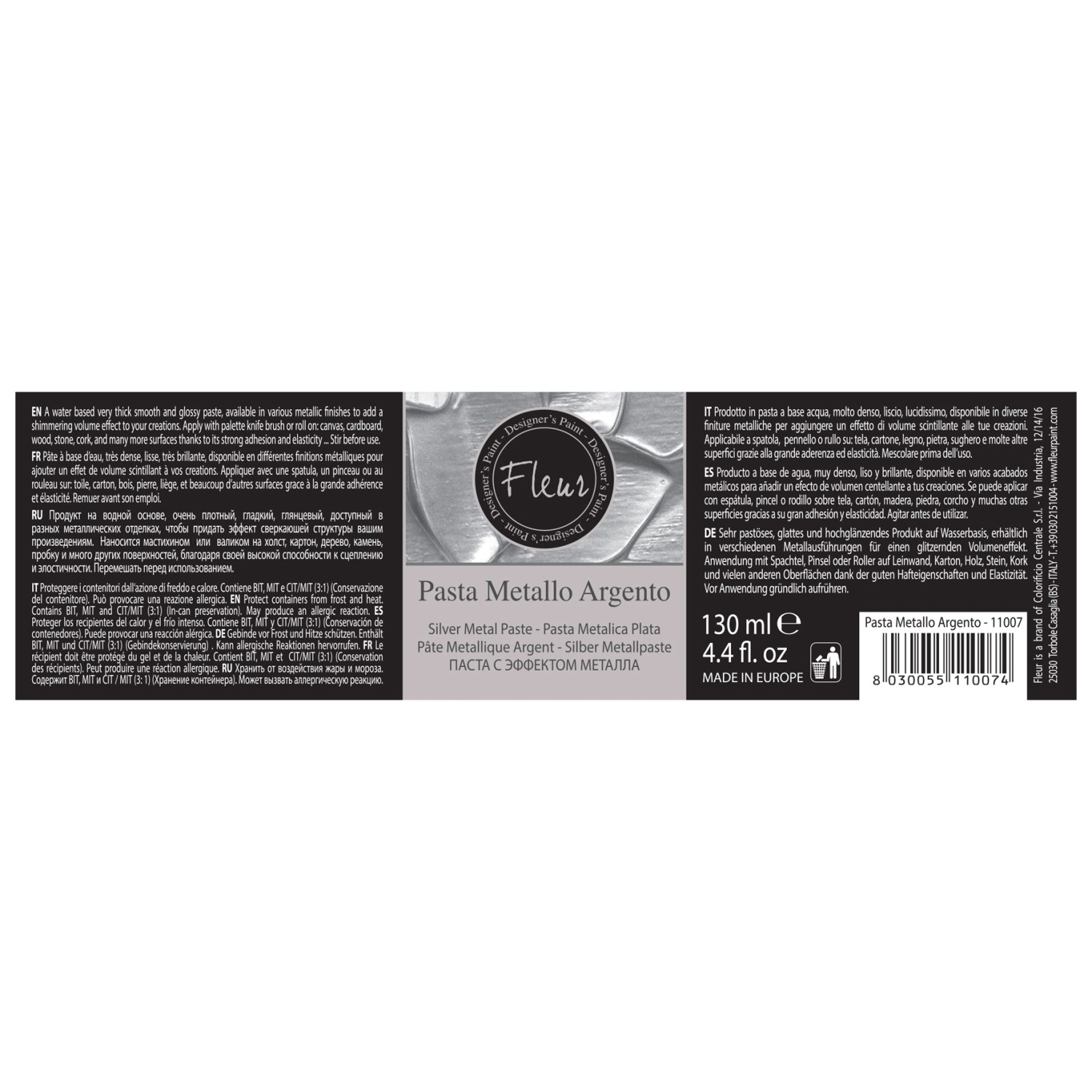 Pasta liscia Fleur Specials metallo argento 130 ml | OBI