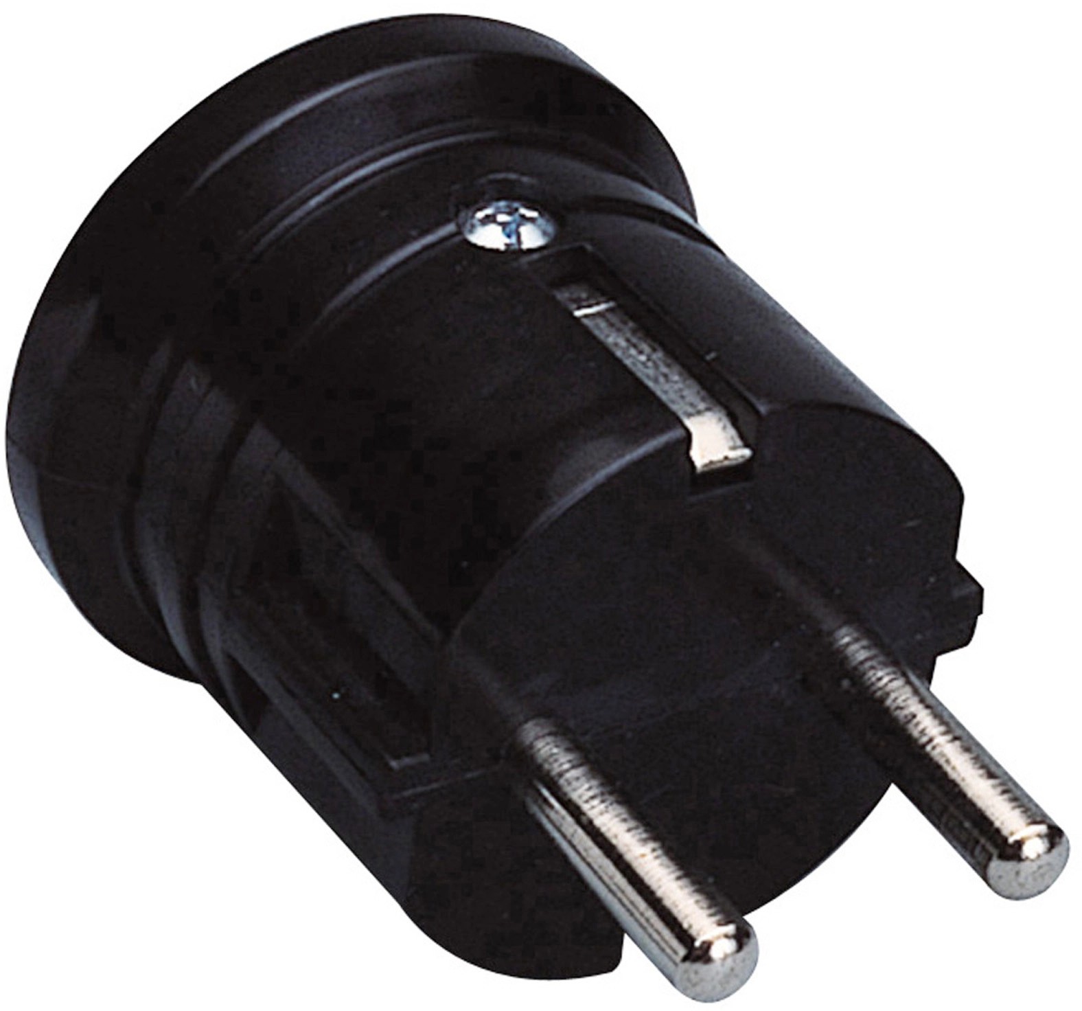 Spina stand.tedesco 16 A 2P+T (terra lat.) uscita cavo assiale nera | OBI