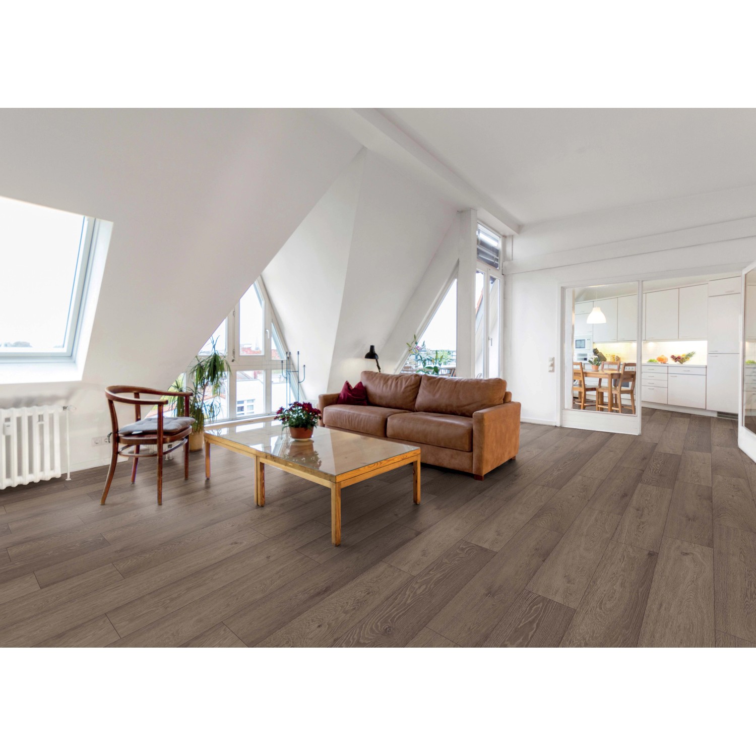 Pavimento SPC Oak Olbia Solid rovere scuro sp 5 mm 121,8x24,2 cm acquista da OBI