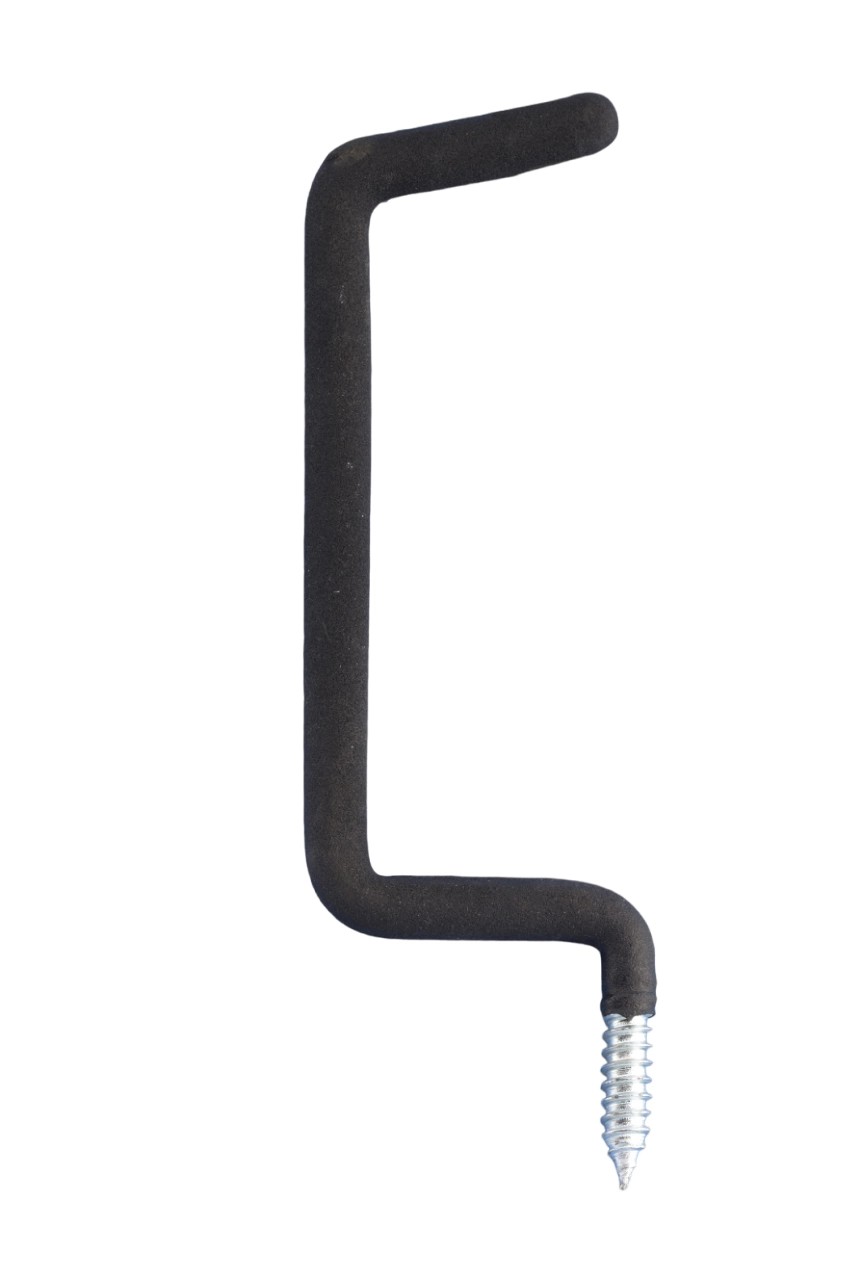 Gancio a vite jumbo tubo Ø 13 mm P 20 cm rivestito nero | OBI