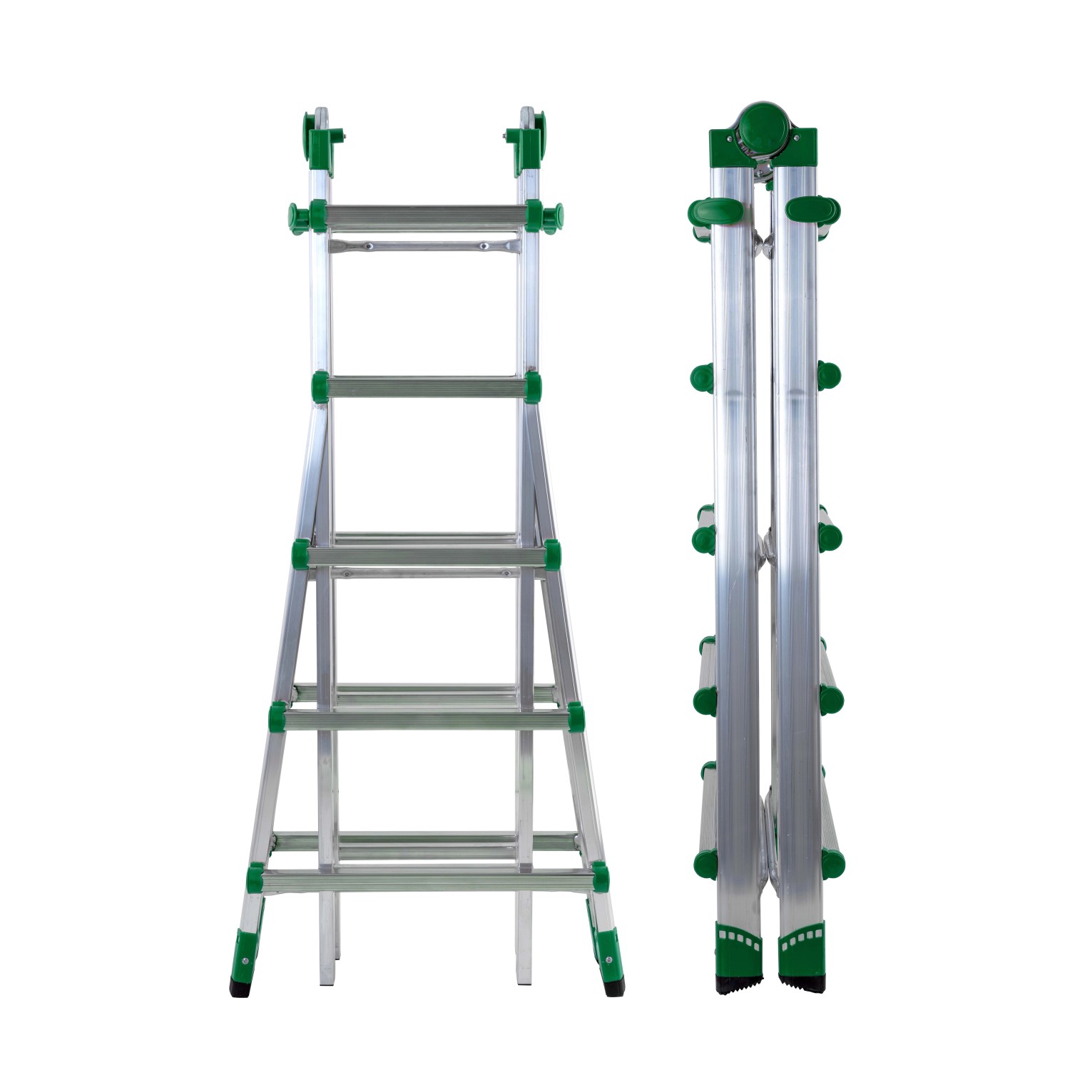 Scala telescopica in alluminio multif Gierre Selecta 5+5 gradini P max ...