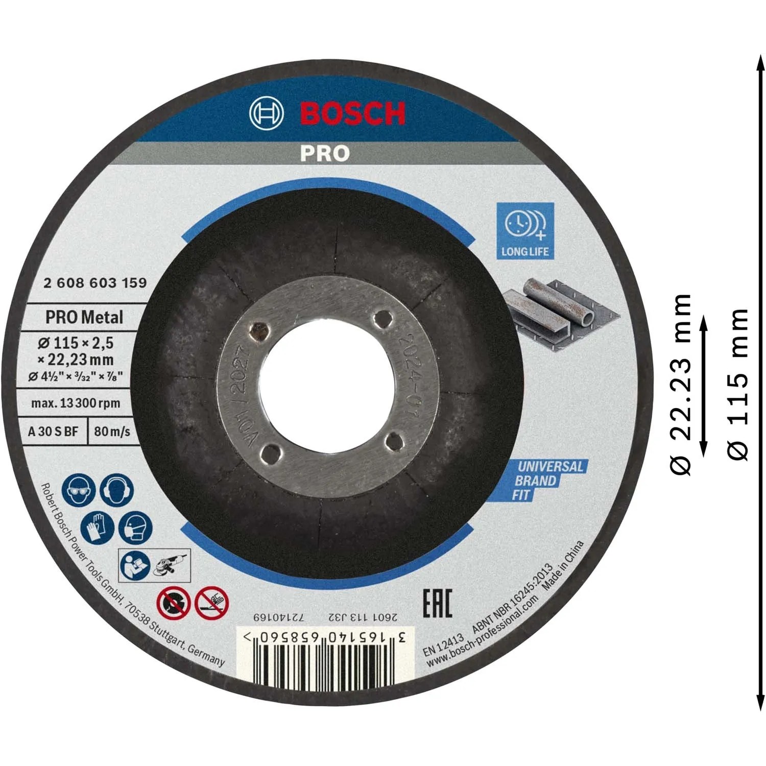 Mola da taglio Bosch PRO Metal 115x2,5x22,23 mm acquista da OBI