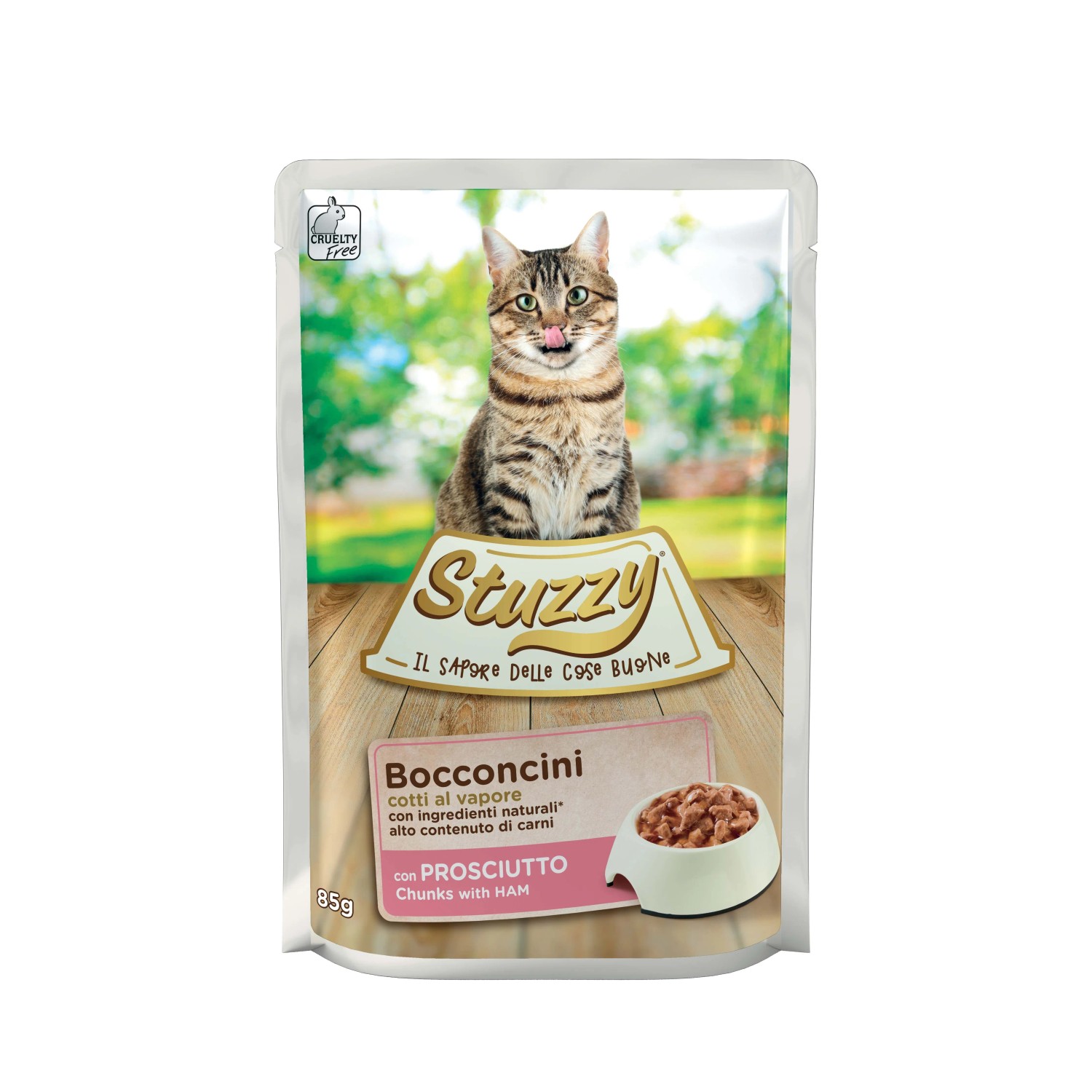 Cibo umido per gatto Stuzzy Bocconcini con Prosciutto busta 85 g acquista da OBI