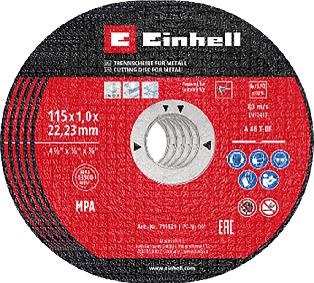 Set di dischi da taglio sottili Einhell 115 mm acciaio inox-metallo | OBI