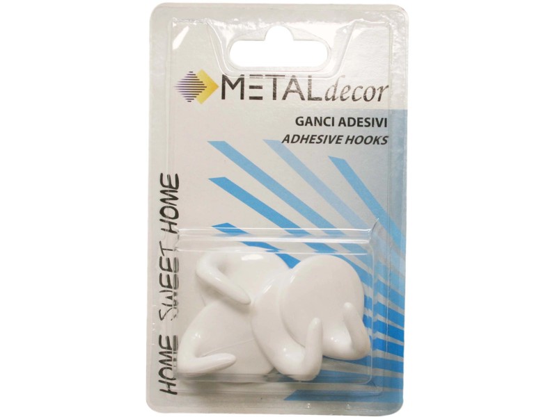 4 ganci adesivi in plastica goccia bianco acquista da OBI