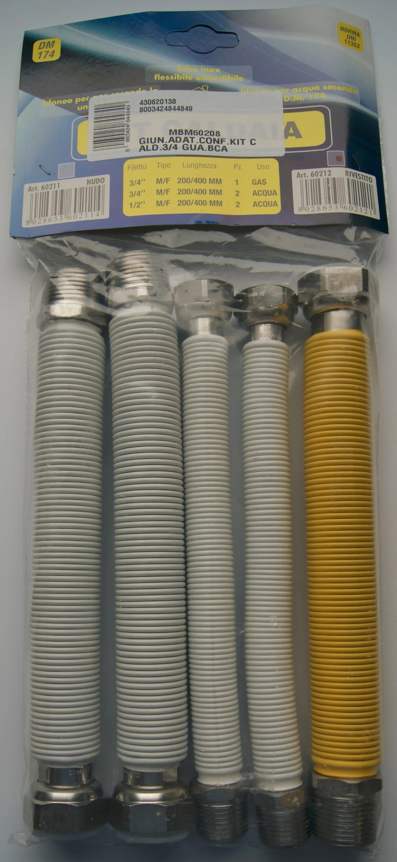 Kit flessibili caldaia acquista da OBI