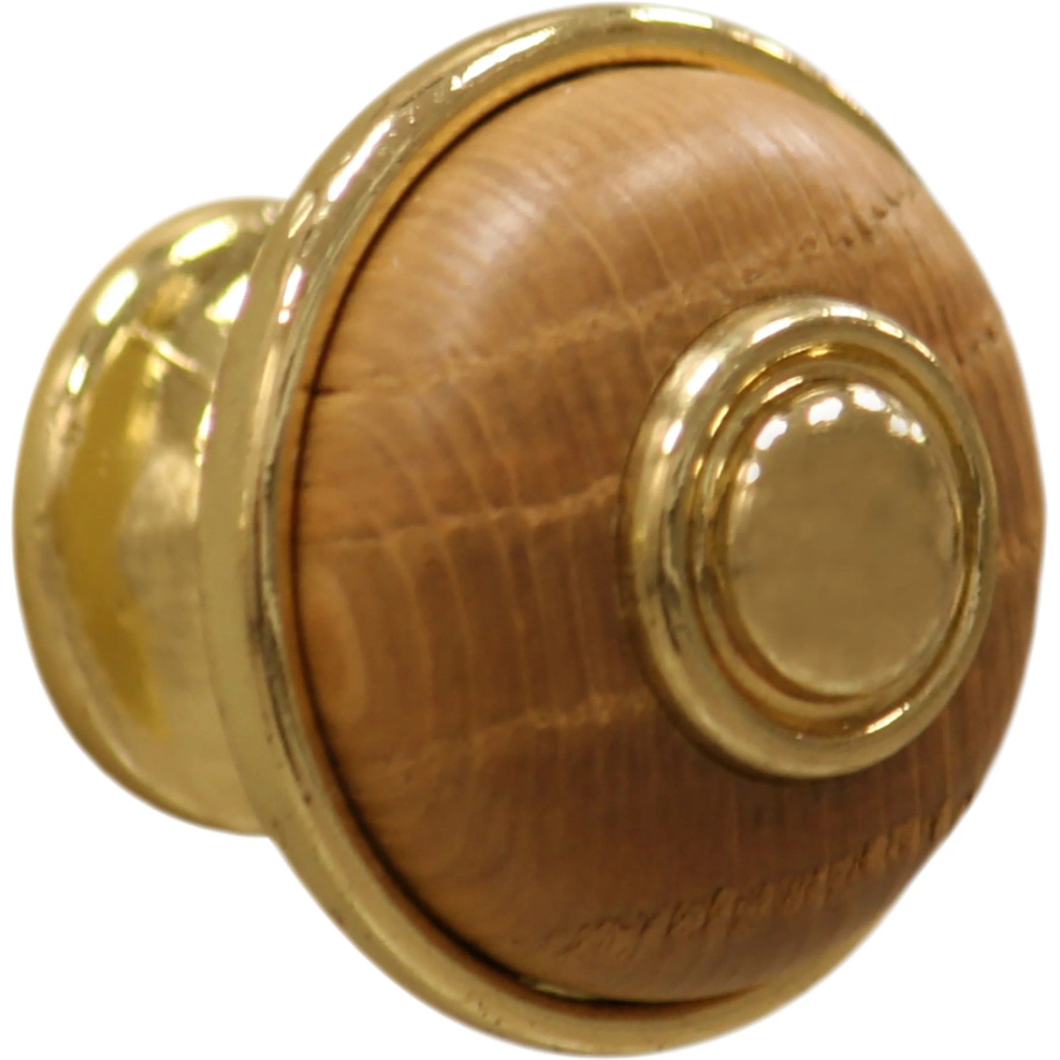 Pomolo in zama-legno Ø 30 mm oro lucido-rovere acquista da OBI