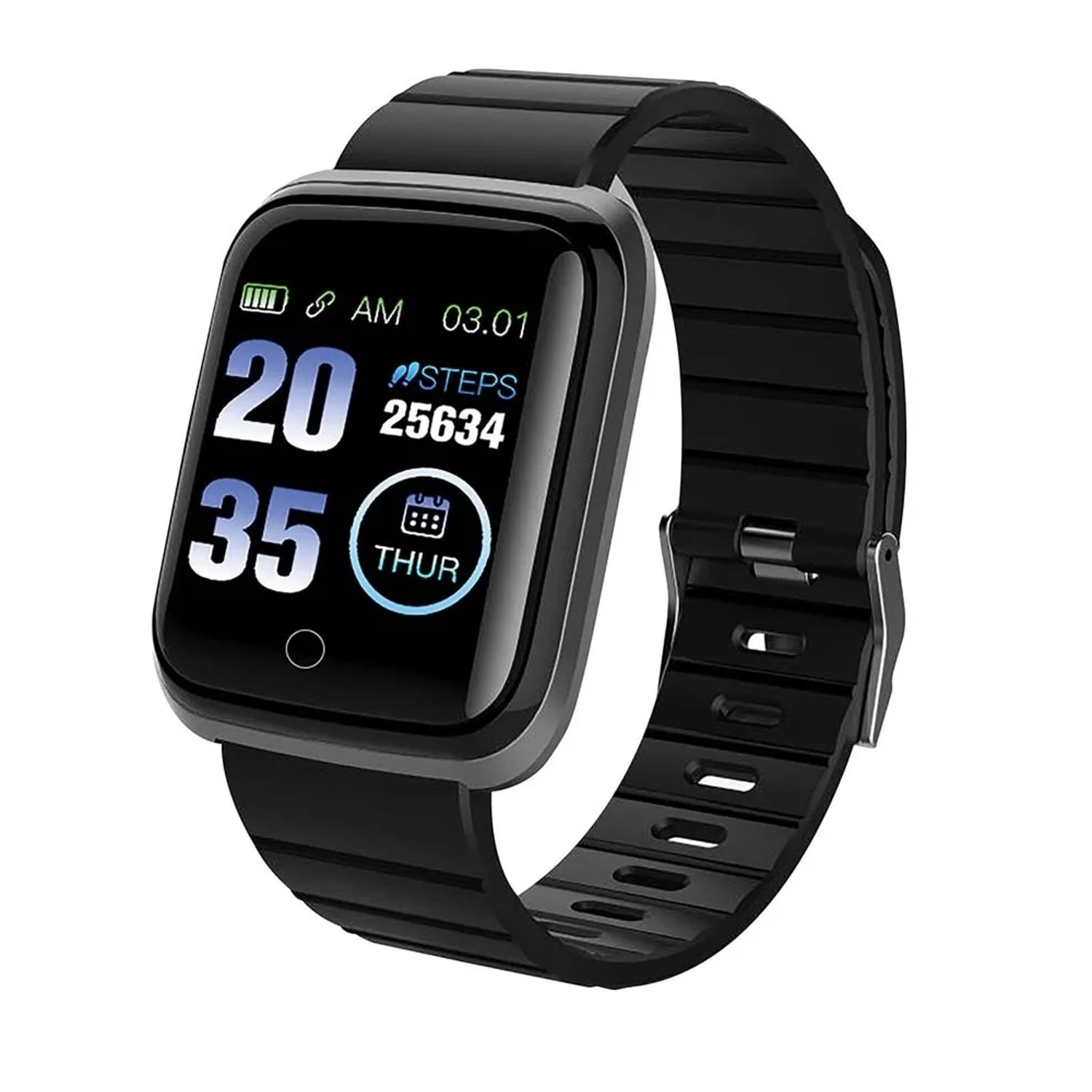 Smartwatch 4 Bluetooth multifunzione con cassa in metallo e 2 cinturini ...