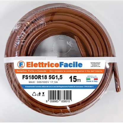 Cavo FS18OR18 5x1,5 mm² 15 m marrone acquista da OBI