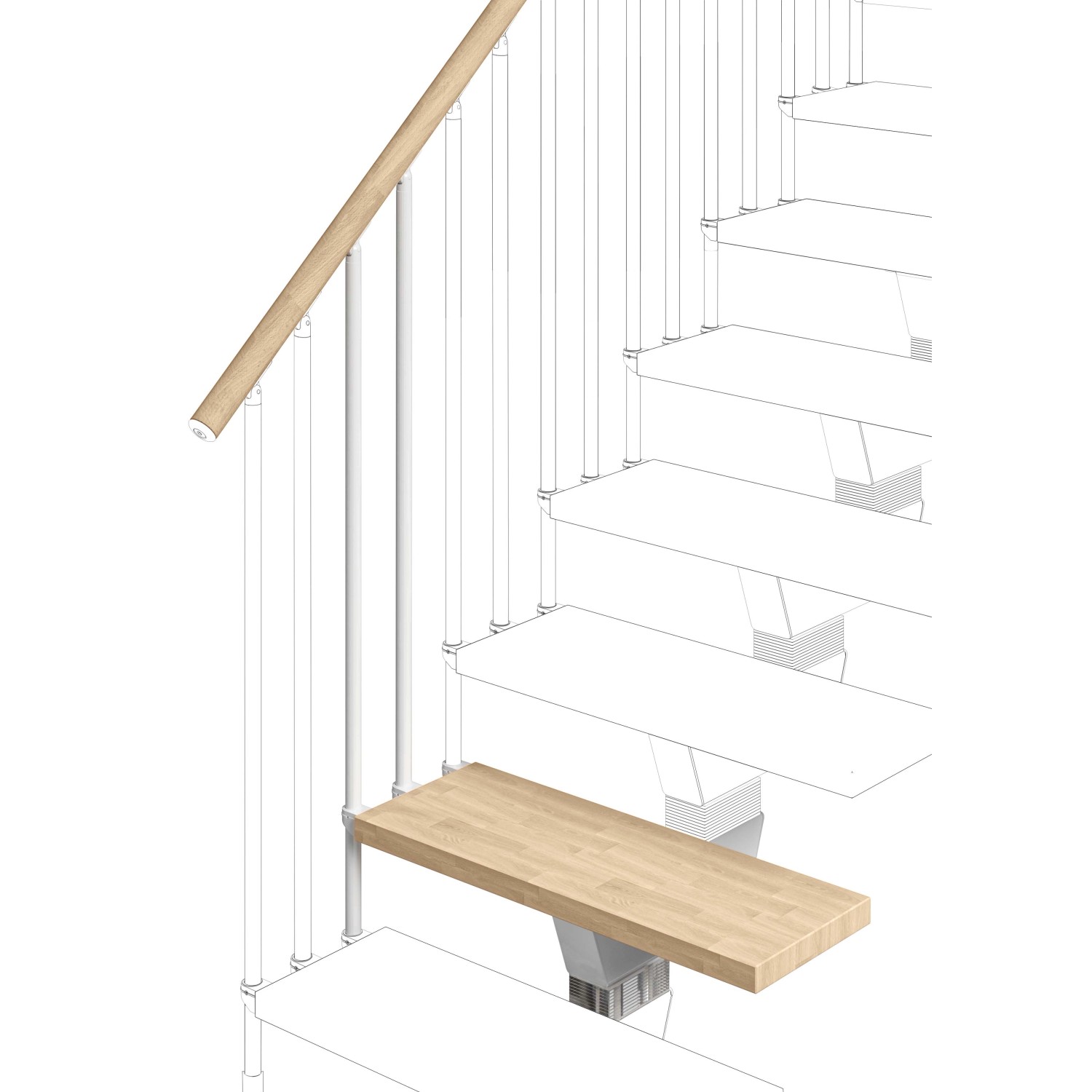 Gradino scala Orion larghezza 65 cm chiara acquista da OBI
