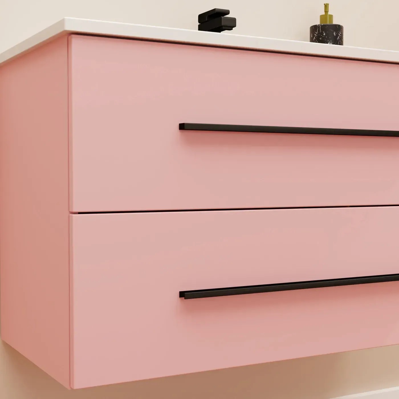 Mobile bagno base lavabo sospesa Mary 75x46 cm rosa acquista da OBI