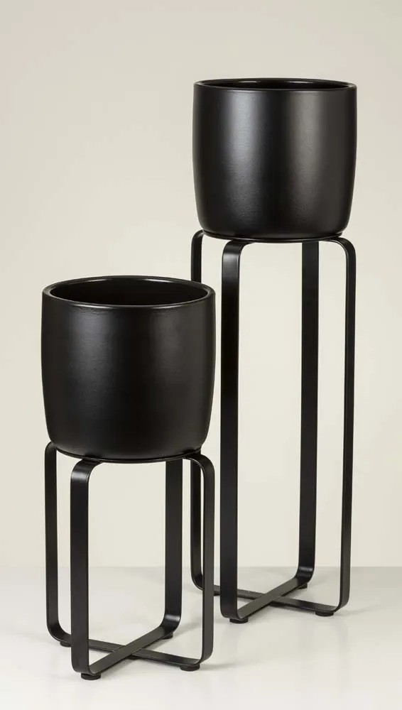Piantana portavaso Scheurich 104/51 Nero Satinato 23x23x51,3 cm acquista da OBI