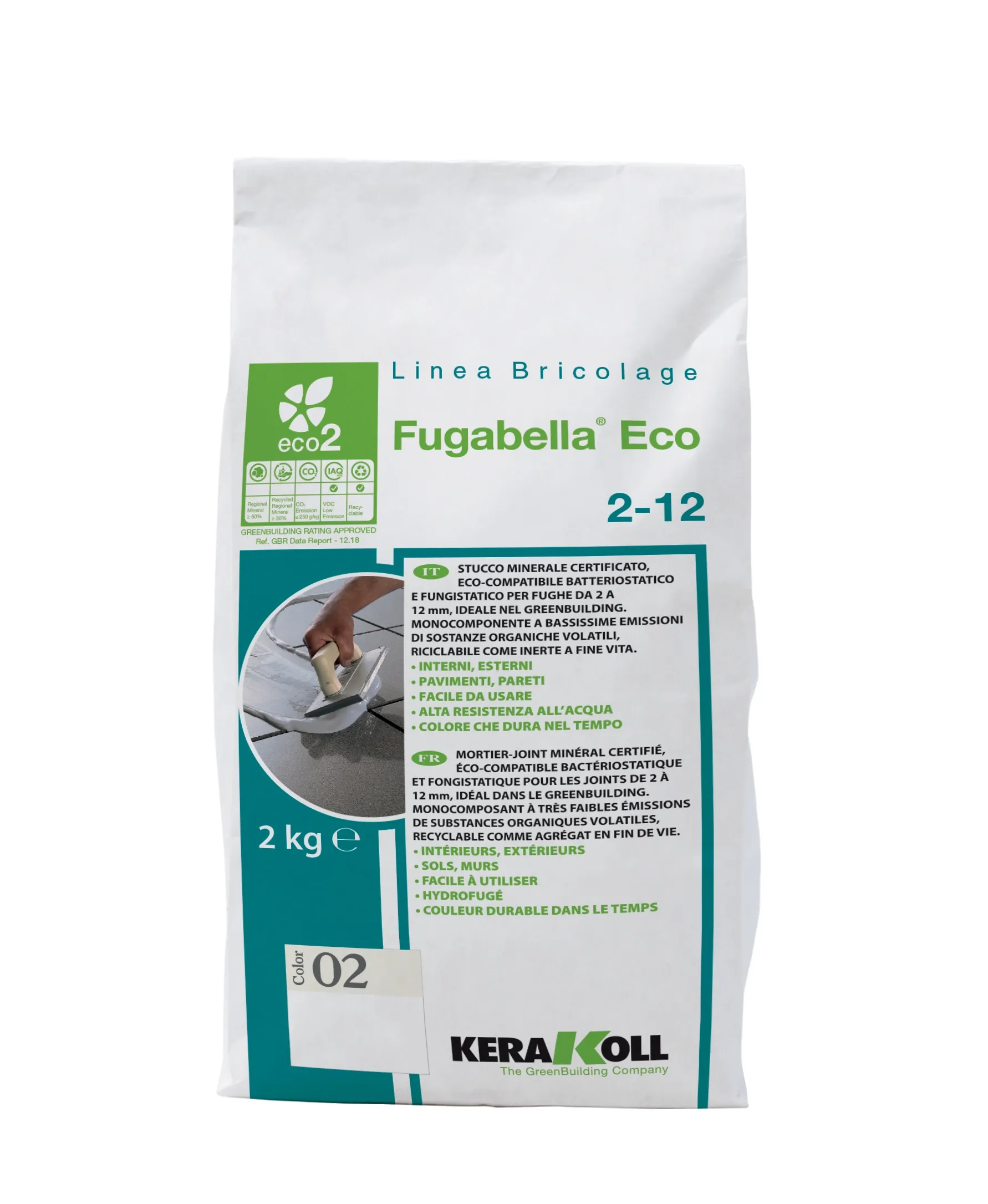 Riempifughe Kerakoll Fugabella Eco 2-12 Bri 2 kg Bianco | OBI