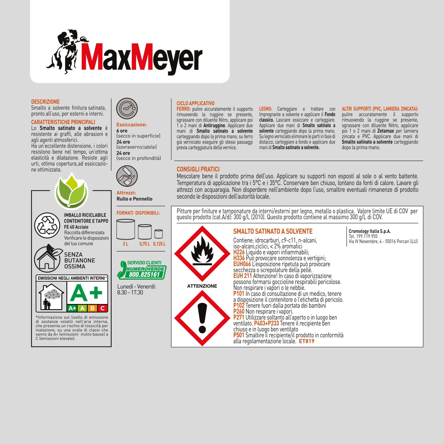 Smalto a solvente satinato MaxMeyer marrone 0,125 l acquista da OBI