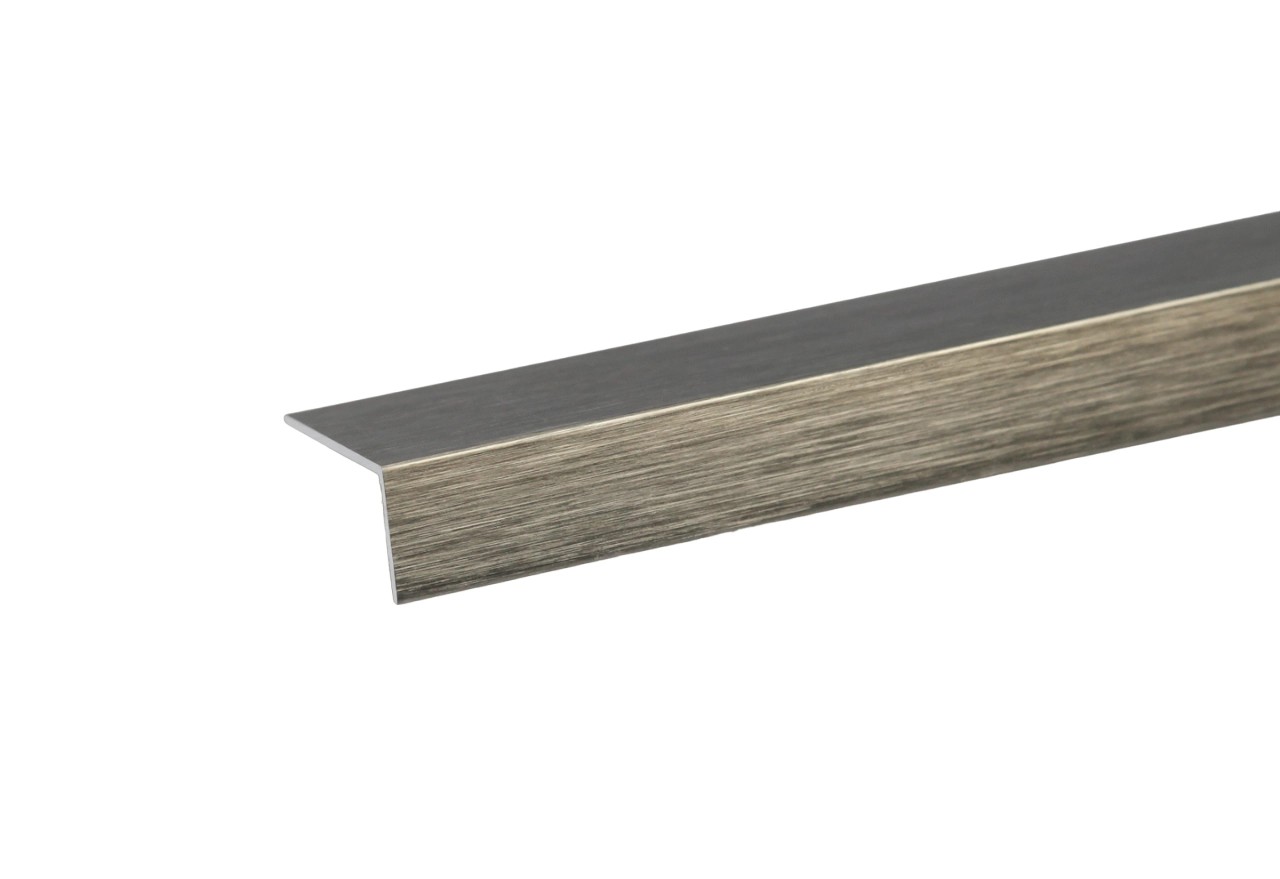 Profilo angolare 1 m 25x25 mm alluminio titanio spazzolato acquista da OBI